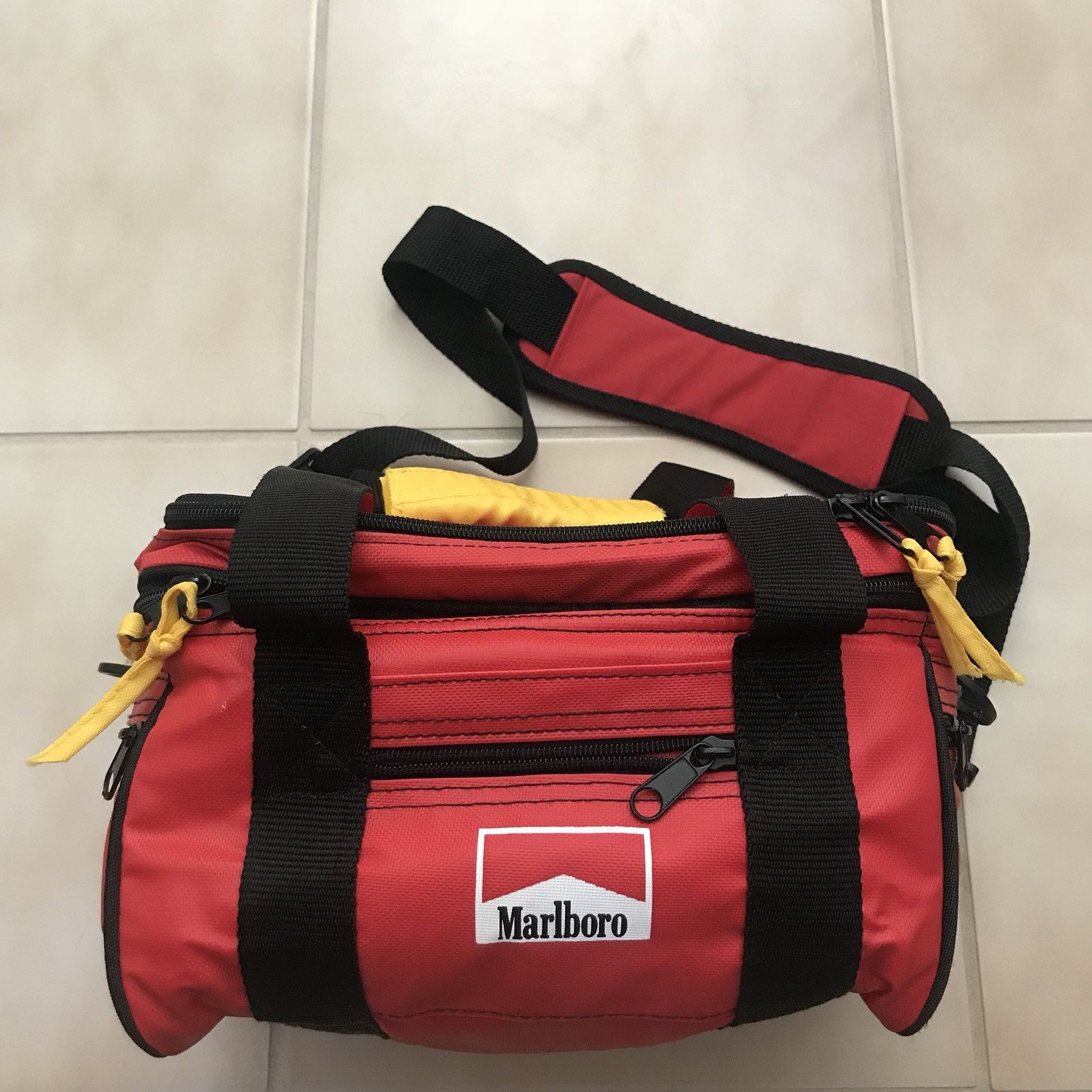 Marlboro VINTAGE Marlboro Small Red Cooler Bag | Grailed