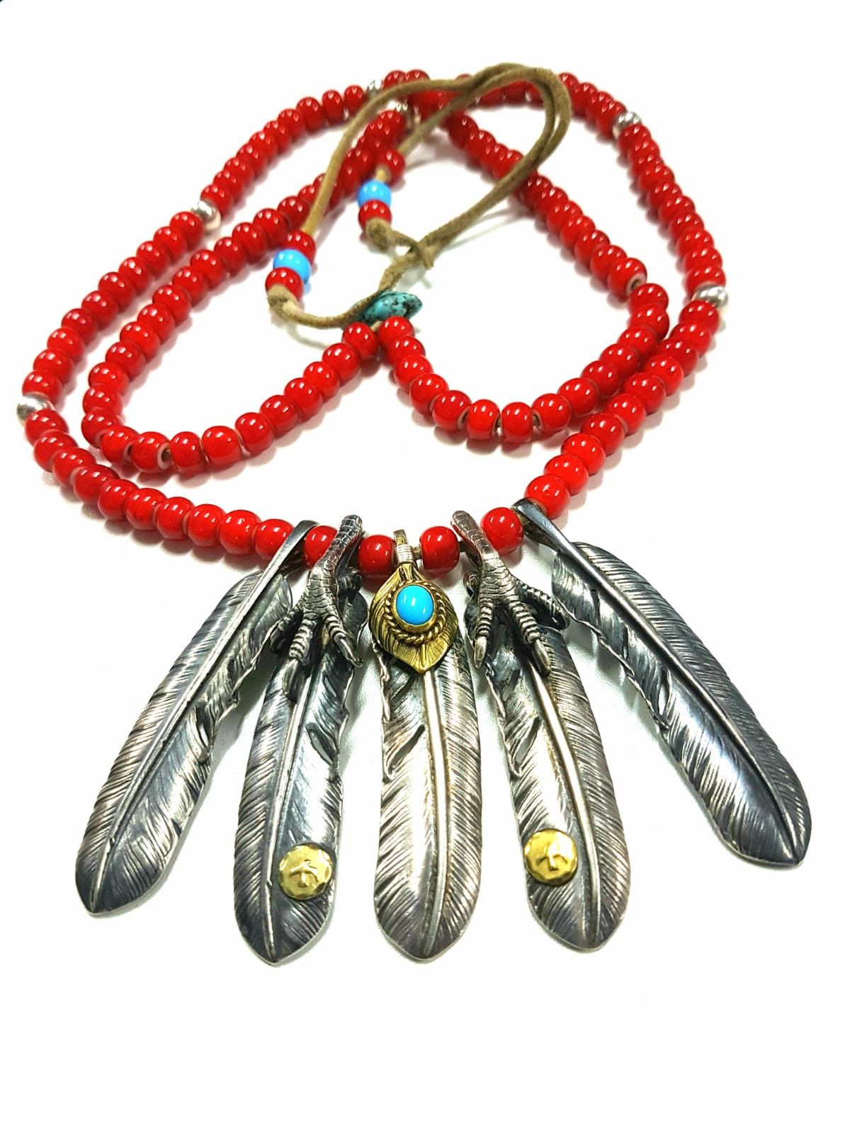 Goros Authentic Goro's XL Feather Full Set with Beads | Grailed