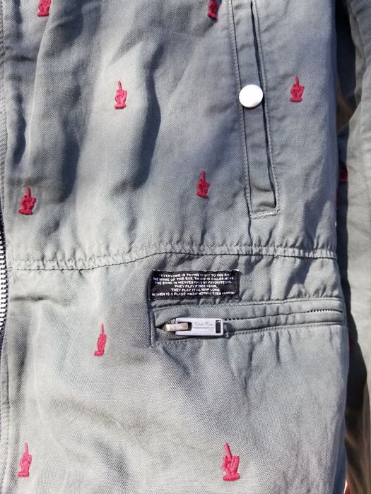 Undercover SS13 Middle Finger Embroidered Biker Jacket | Grailed