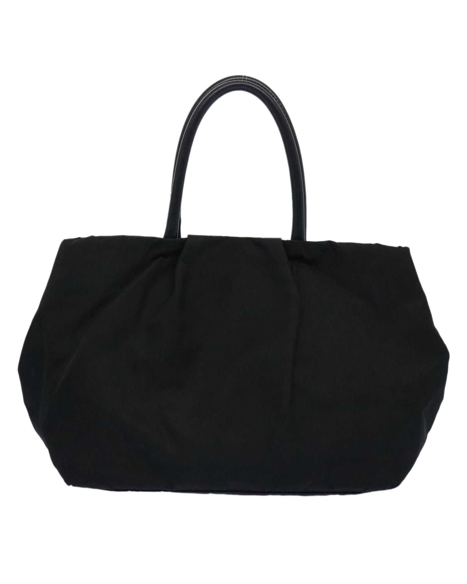 Prada Black Nylon Hand Bag with Ribbon Detail by Italian Designer | Grailed