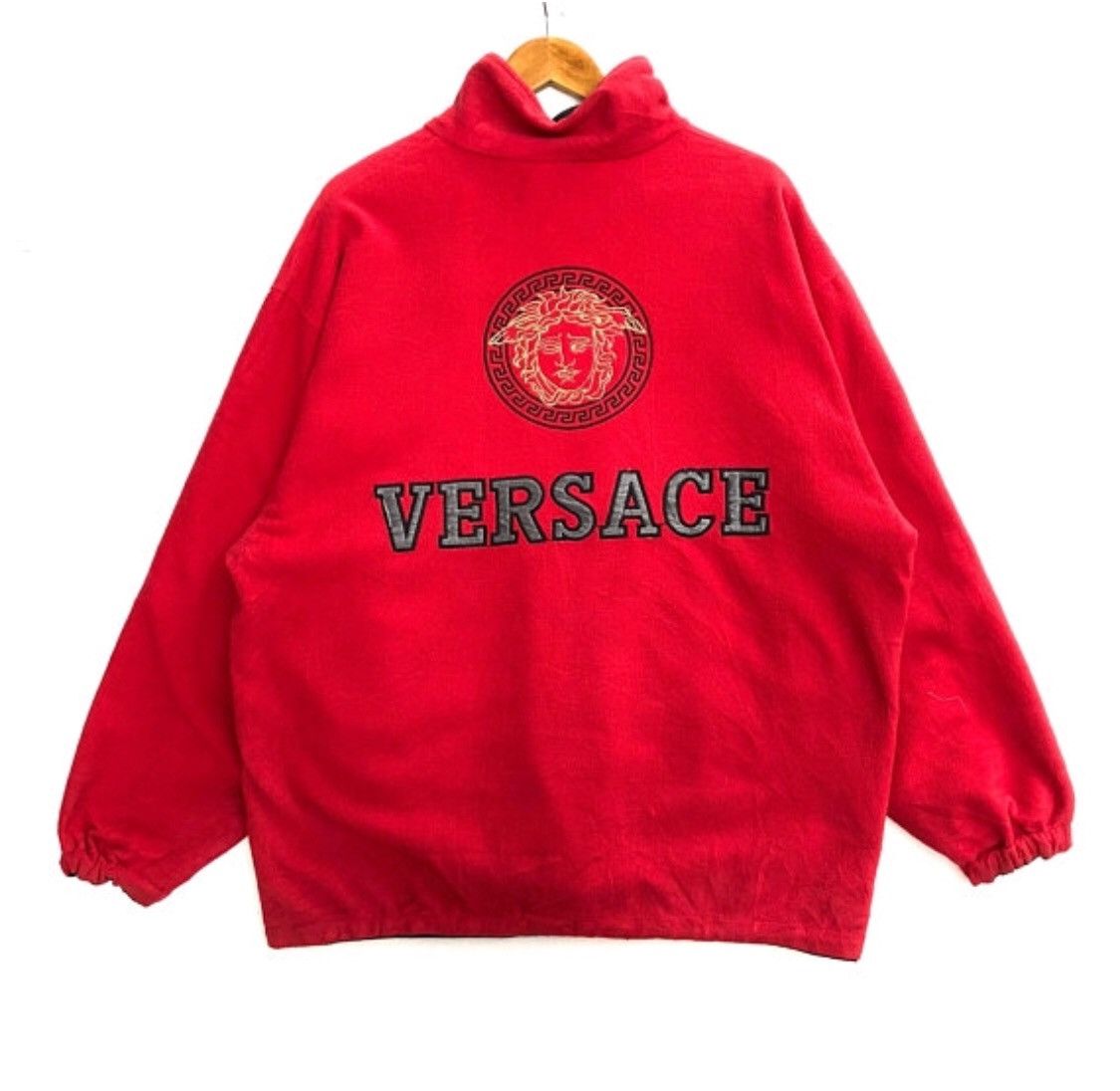 Vintage Vintage Versace Medusa Reversible Jacket/Sweater Red Colour And ...
