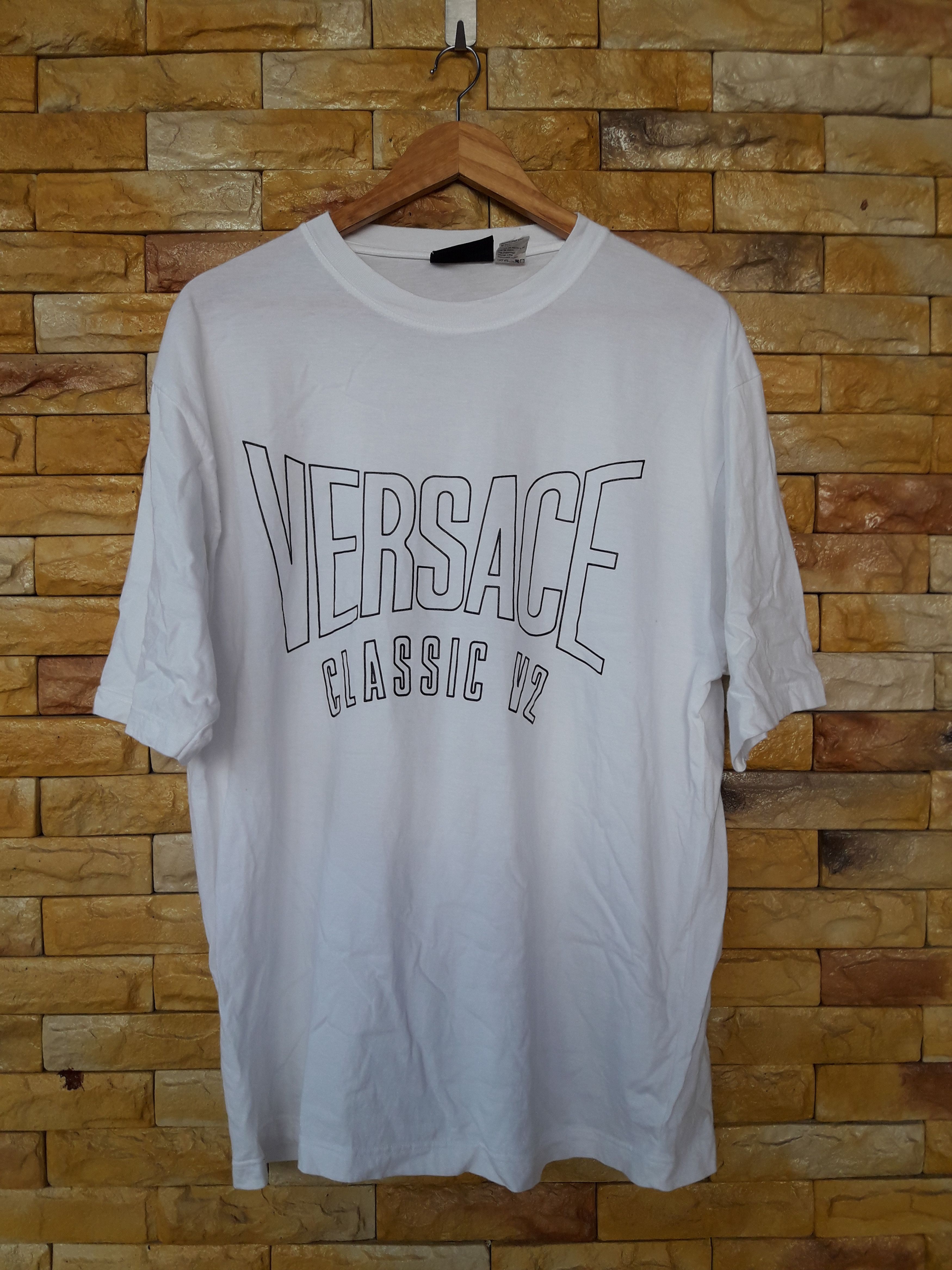 Versace White Versace classic V2 tshirt | Grailed