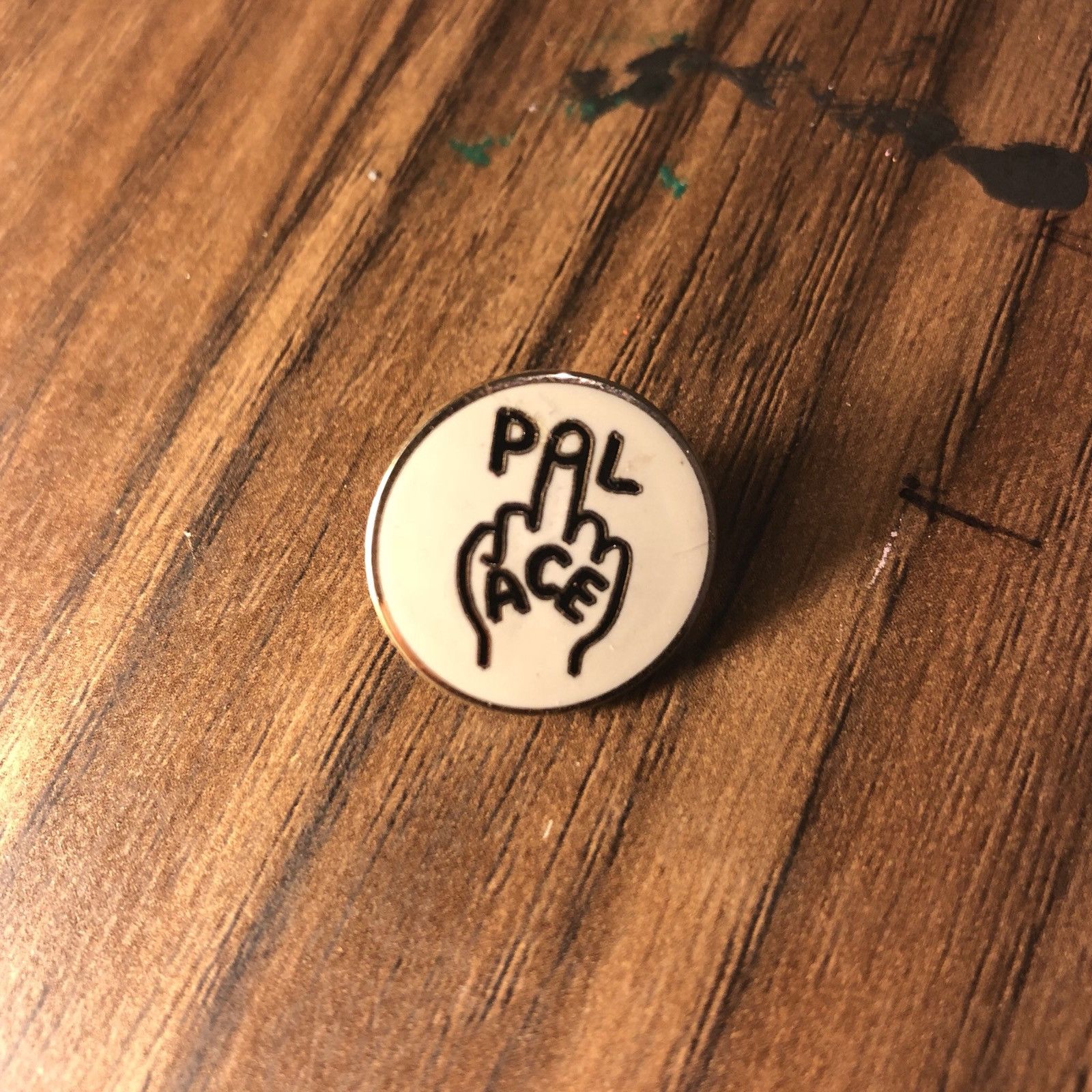 Palace Middle Finger Pin | Grailed