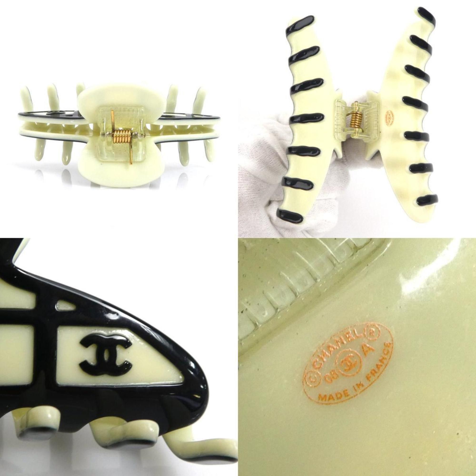 Chanel CHANEL Hair Clip Plastic Ivory x Black Women's h30249f | Grailed