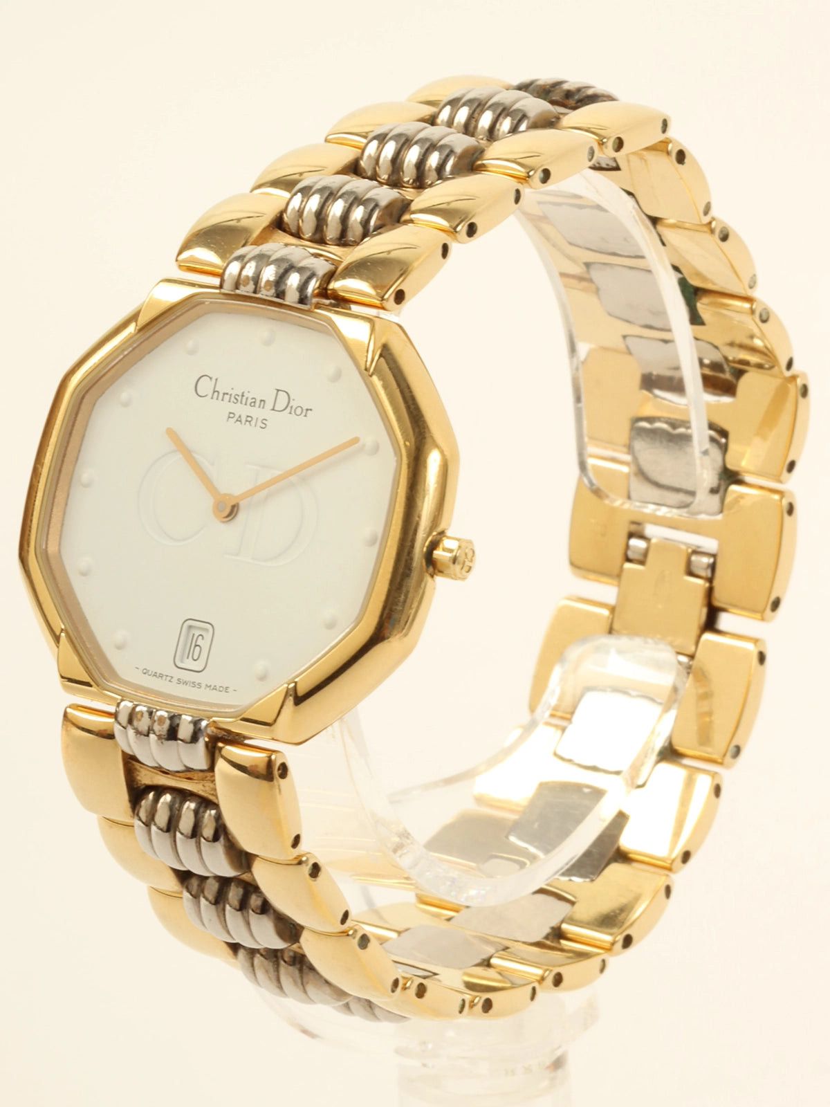 Dior DIOR Octagon Face Watch Gold/Silver | Grailed