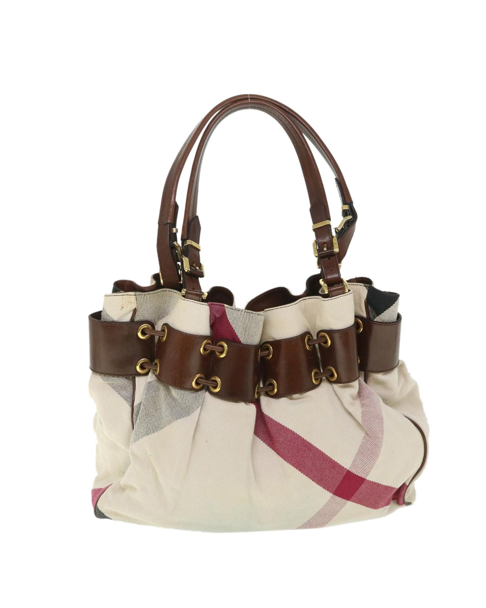 Burberry Canvas Tote Bag with Nova Check Pattern | Grailed