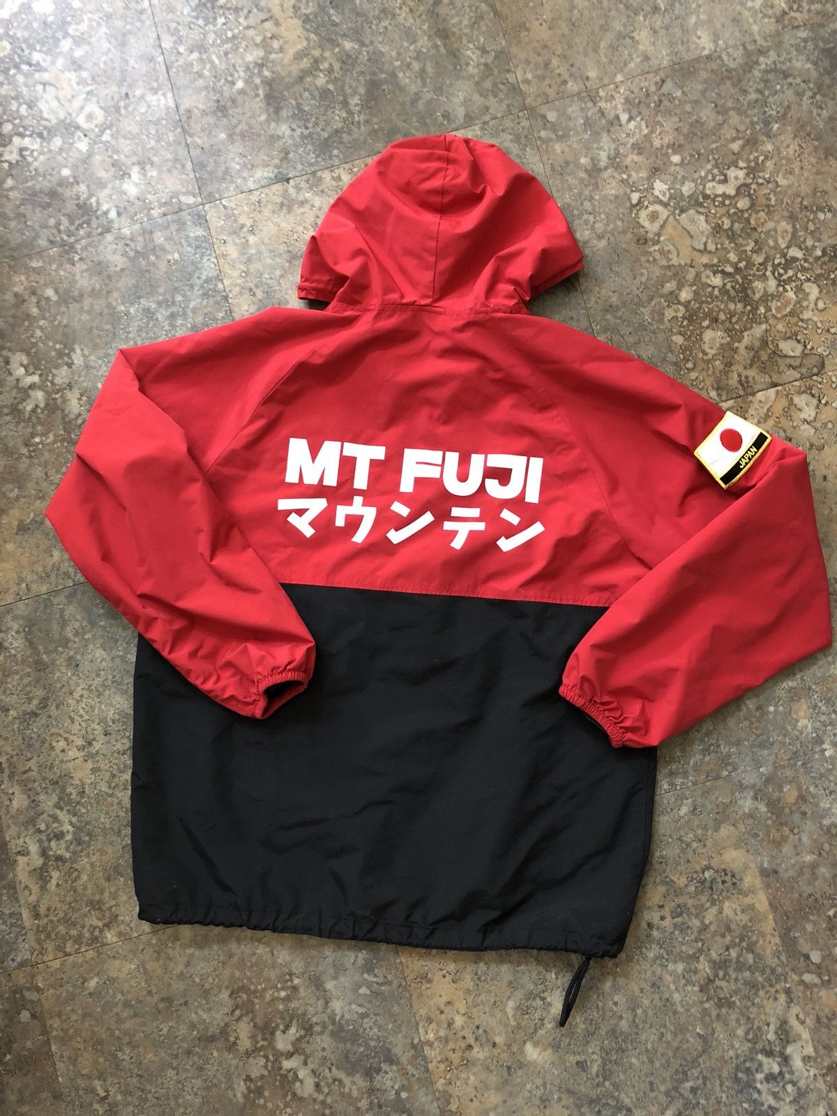 Agora Mt Fuji Japan Red Black Anorak Jacket | Grailed