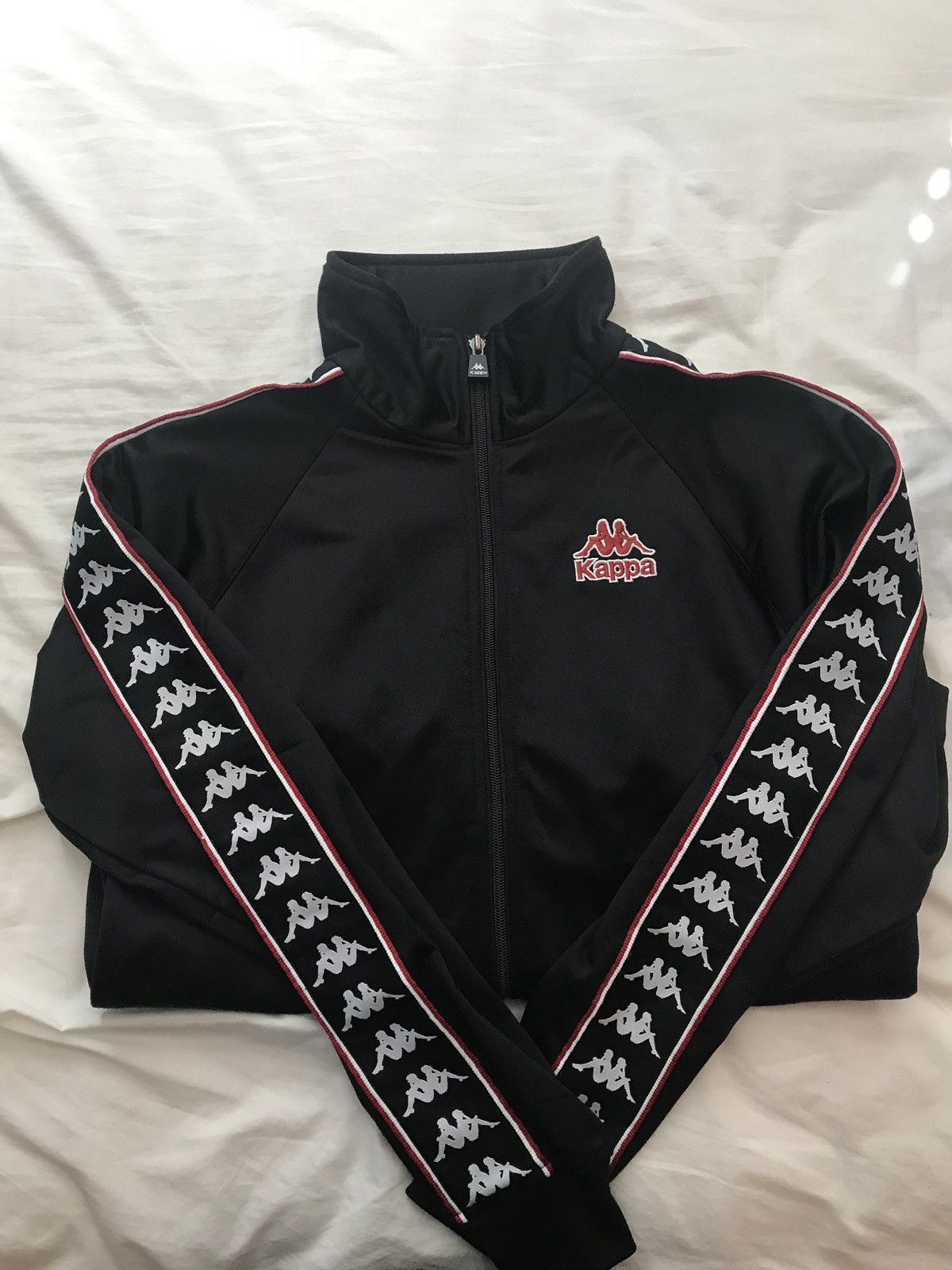 Kappa Vintage Black/Red Kappa Tracksuit Top | Grailed