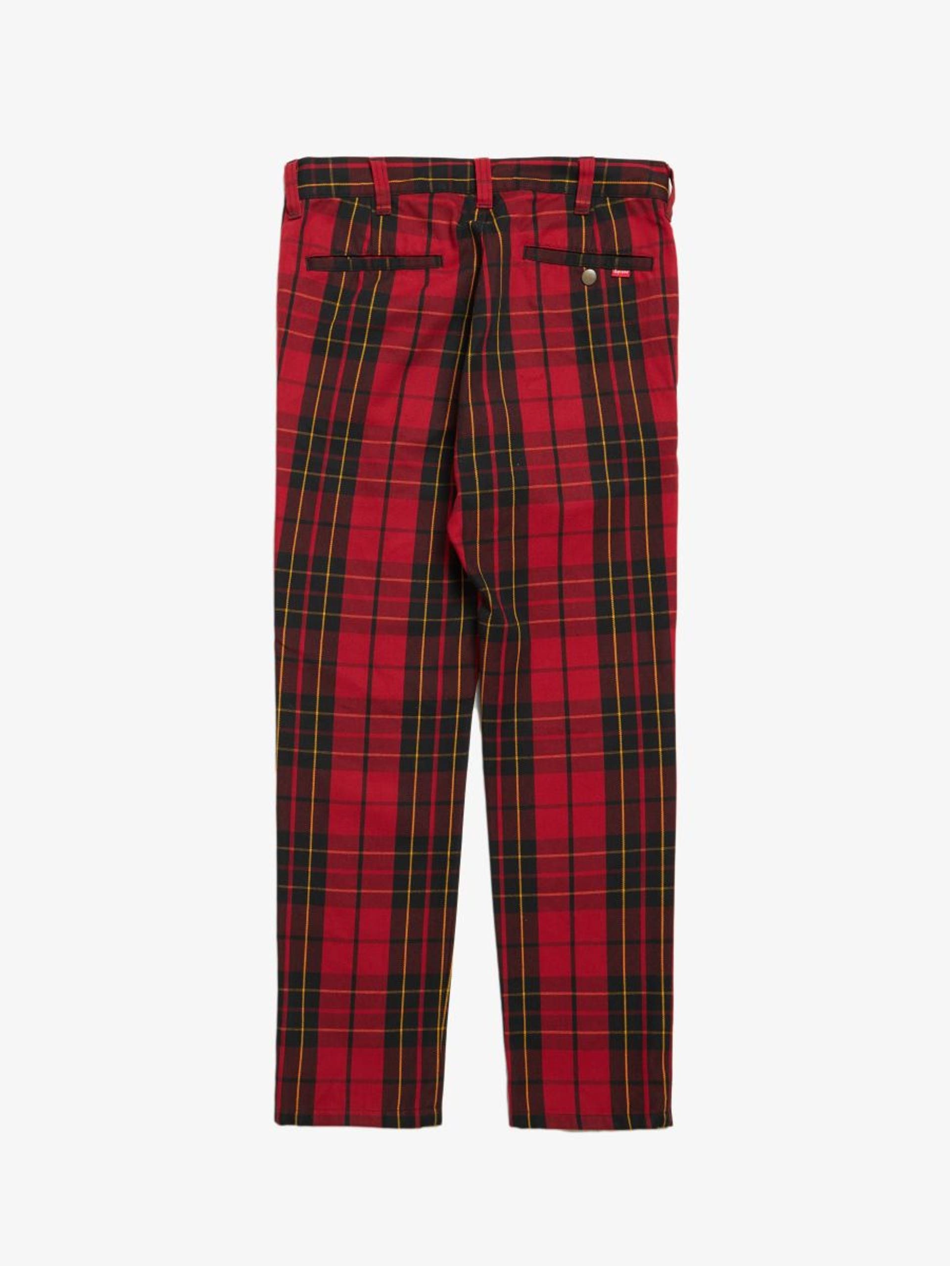 Supreme FW12 Red Checkered Pants | Grailed