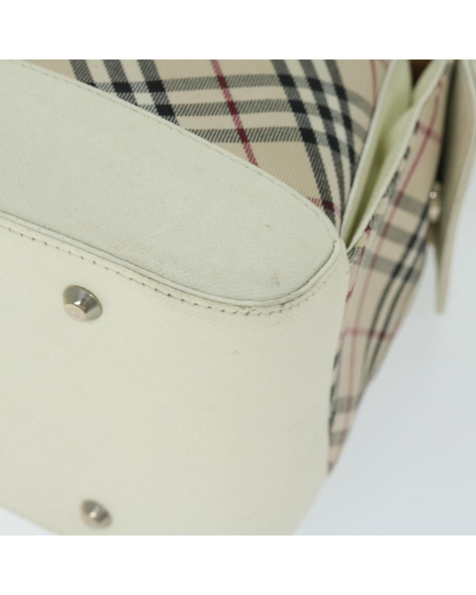 Burberry Iconic Beige Canvas Shoulder Bag with Timeless Elegance | Grailed
