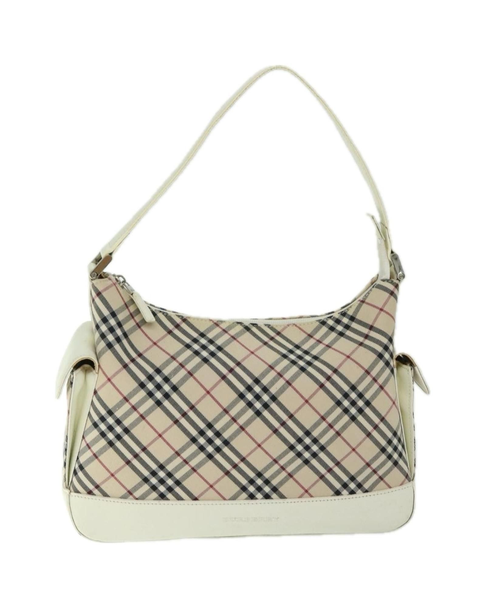 Burberry Iconic Beige Canvas Shoulder Bag with Timeless Elegance | Grailed