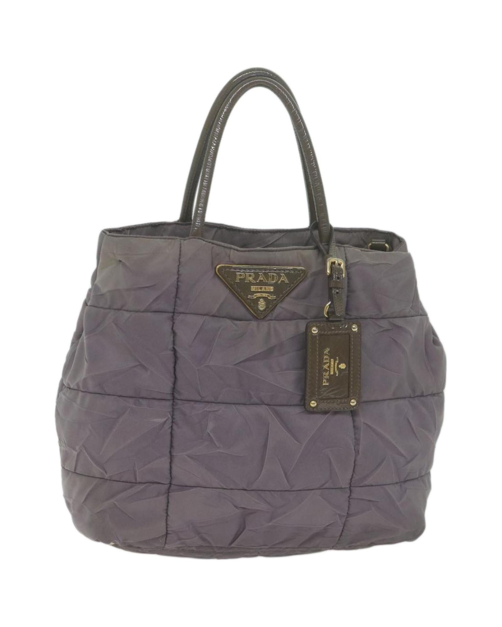 Prada Elegant Purple Synthetic Bag with Name Tag from Italy by Renowned ...