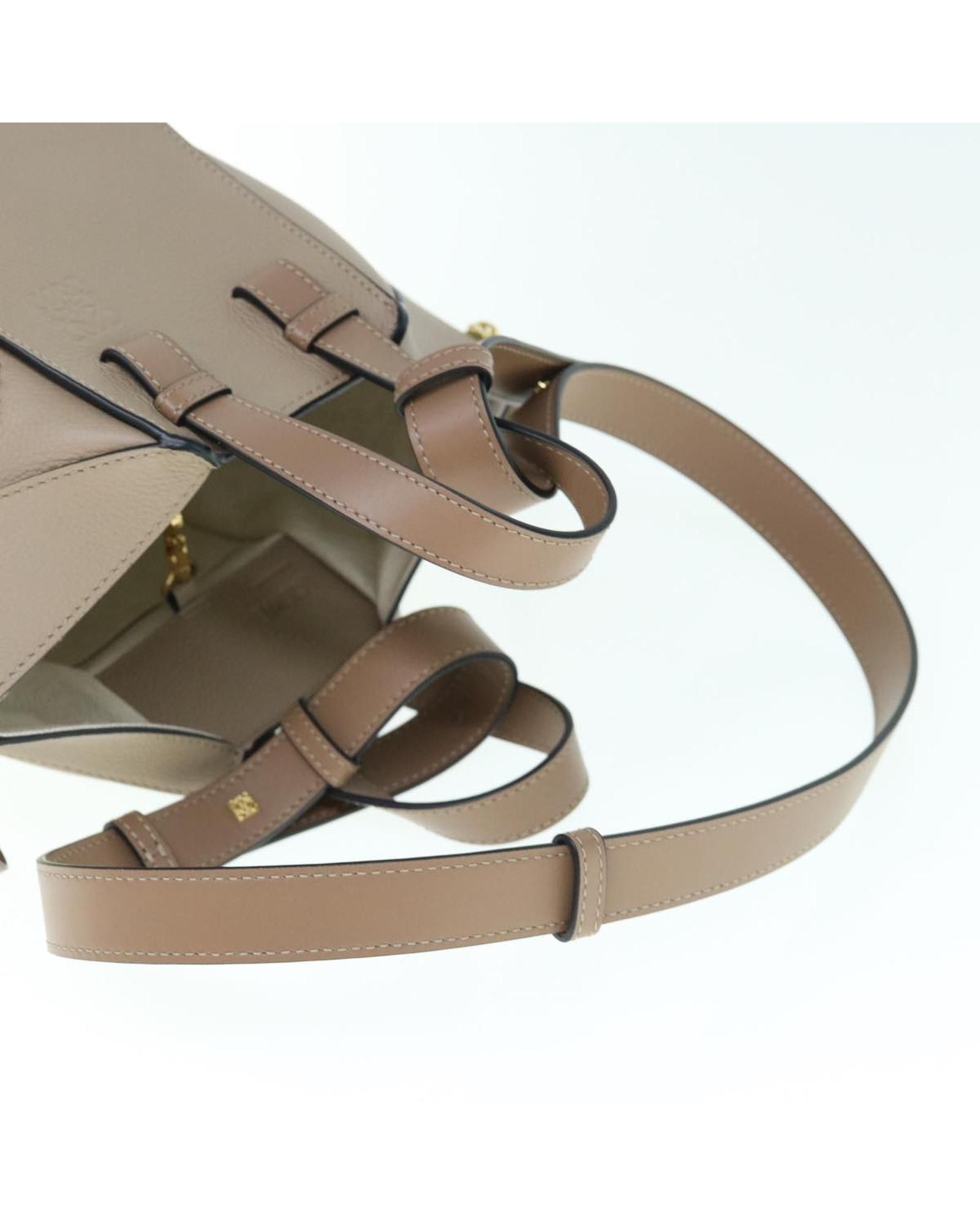 Loewe Grey Leather Shoulder Bag with Versatile Shape | Grailed