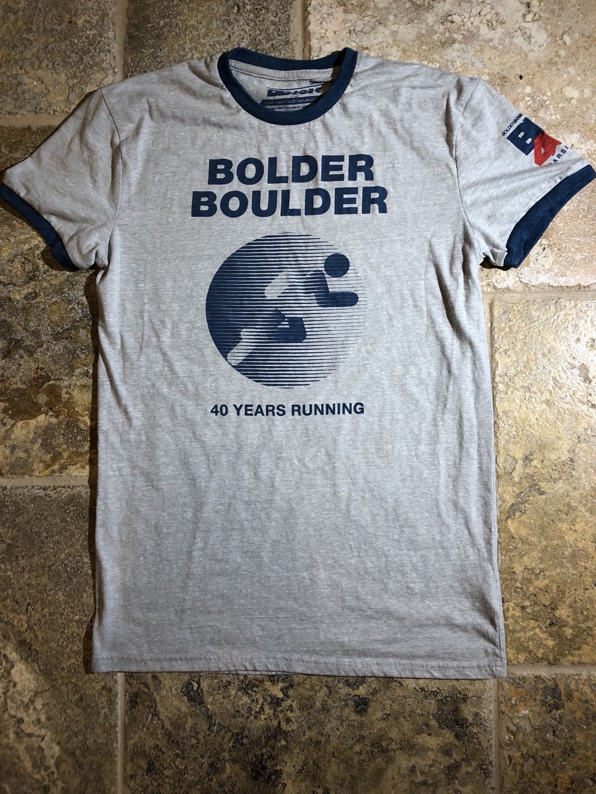Vintage Boulder Boulder 40 Years Bold Graphic Marathon Tee Shirt | Grailed