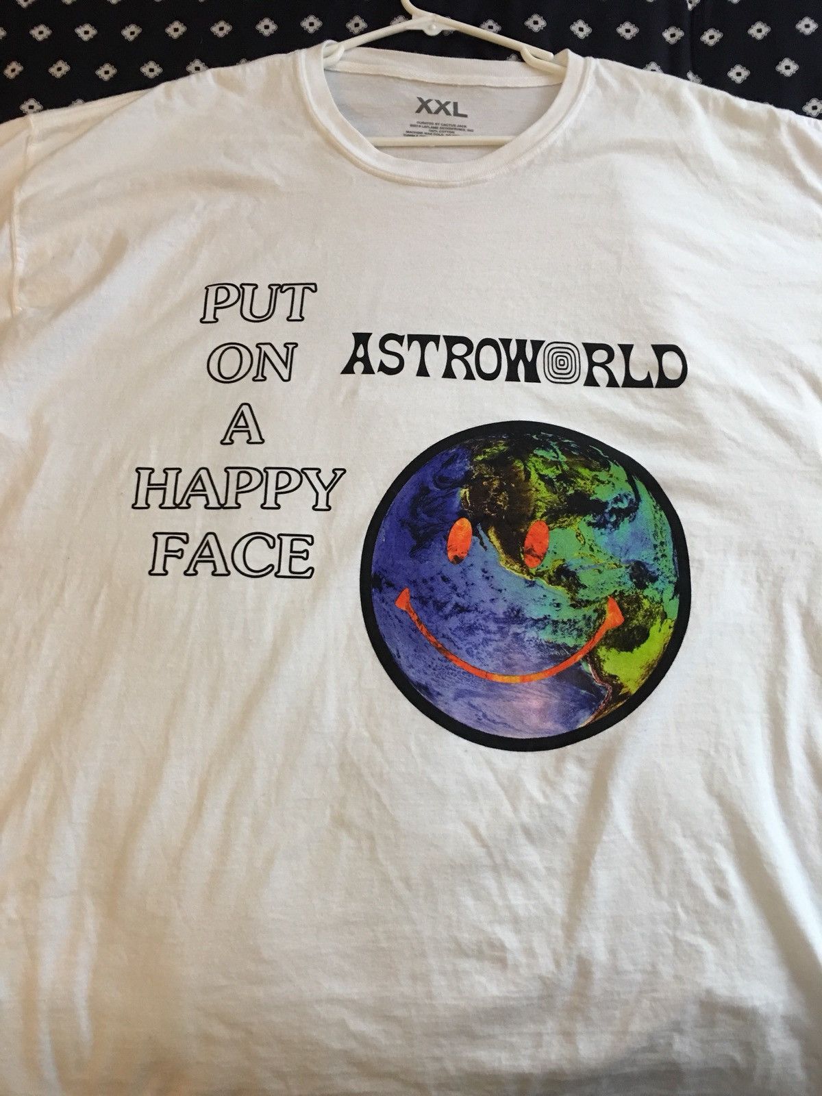 Travis Scott Travis Scott Astroworld Merch PUT ON A FACE HAPPY FACE ...