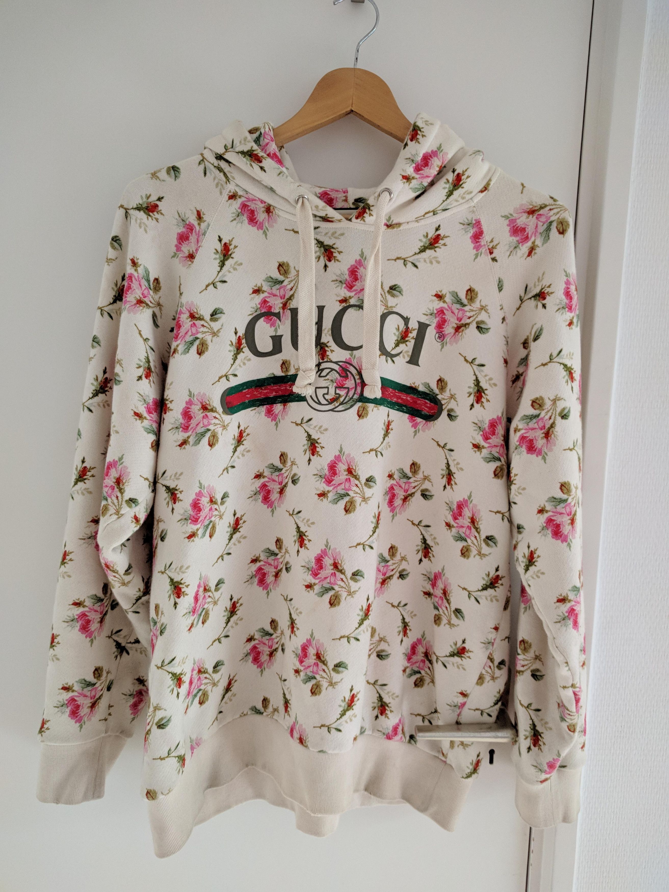 Gucci 'Fake Logo Floral Hoodie' | Grailed