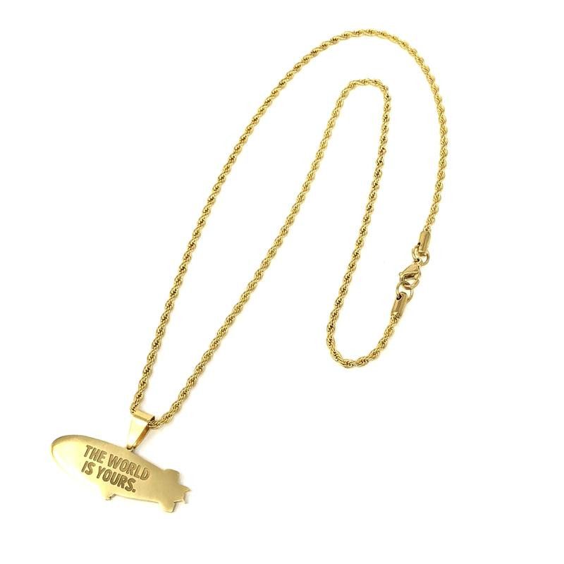 Jewelry Gold The World Is Yours Scarface Blimp Custom Pendant Necklace ...