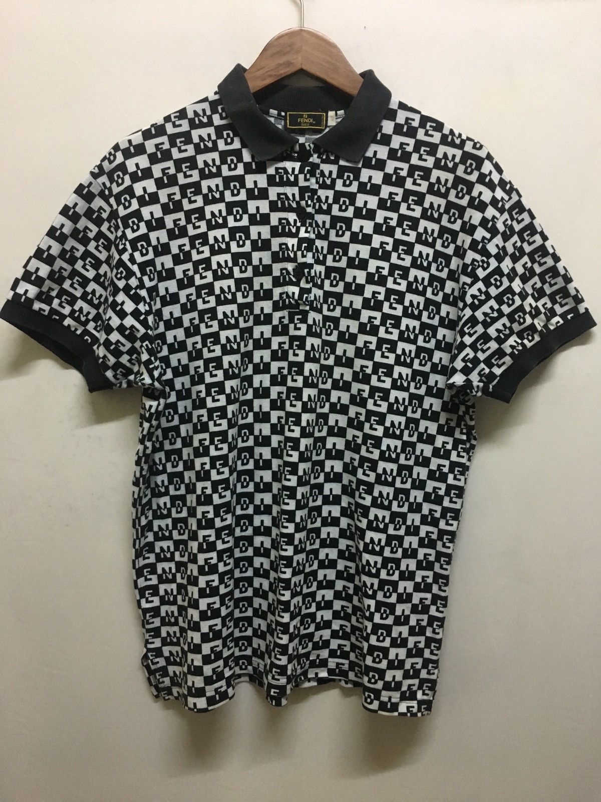 Fendi Vintage Fendi Monogram Collar Shirt | Grailed