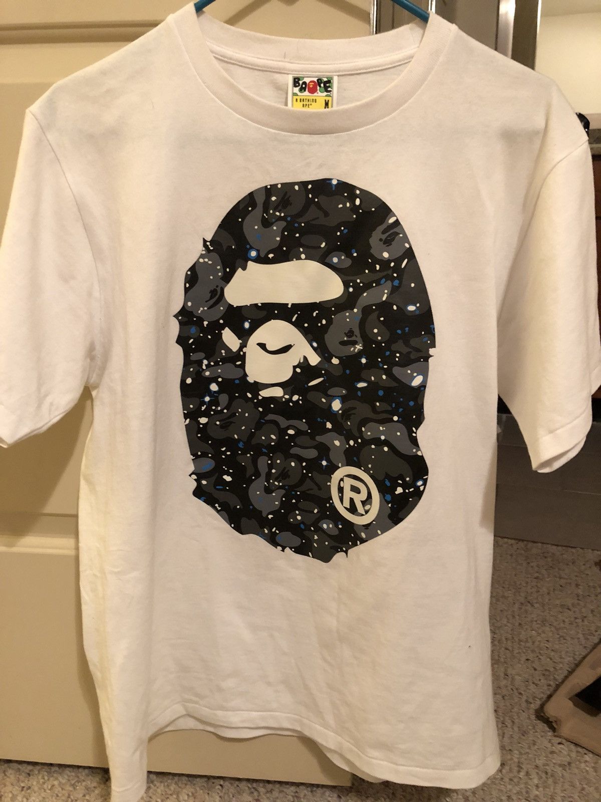 Bape Glow In The Dark Logo Shirt | Grailed