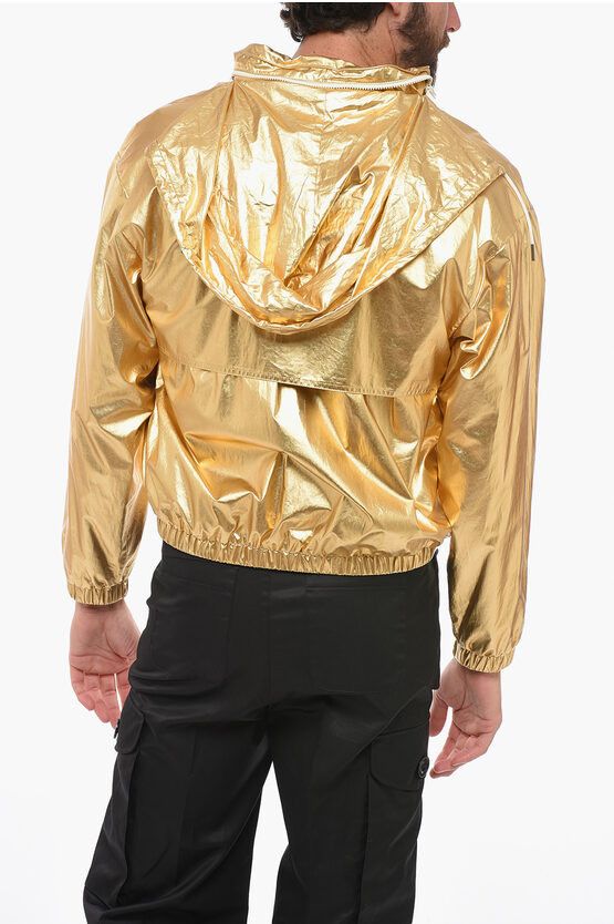 Celine Hooded Windbreaker With Metallized Effect | Grailed