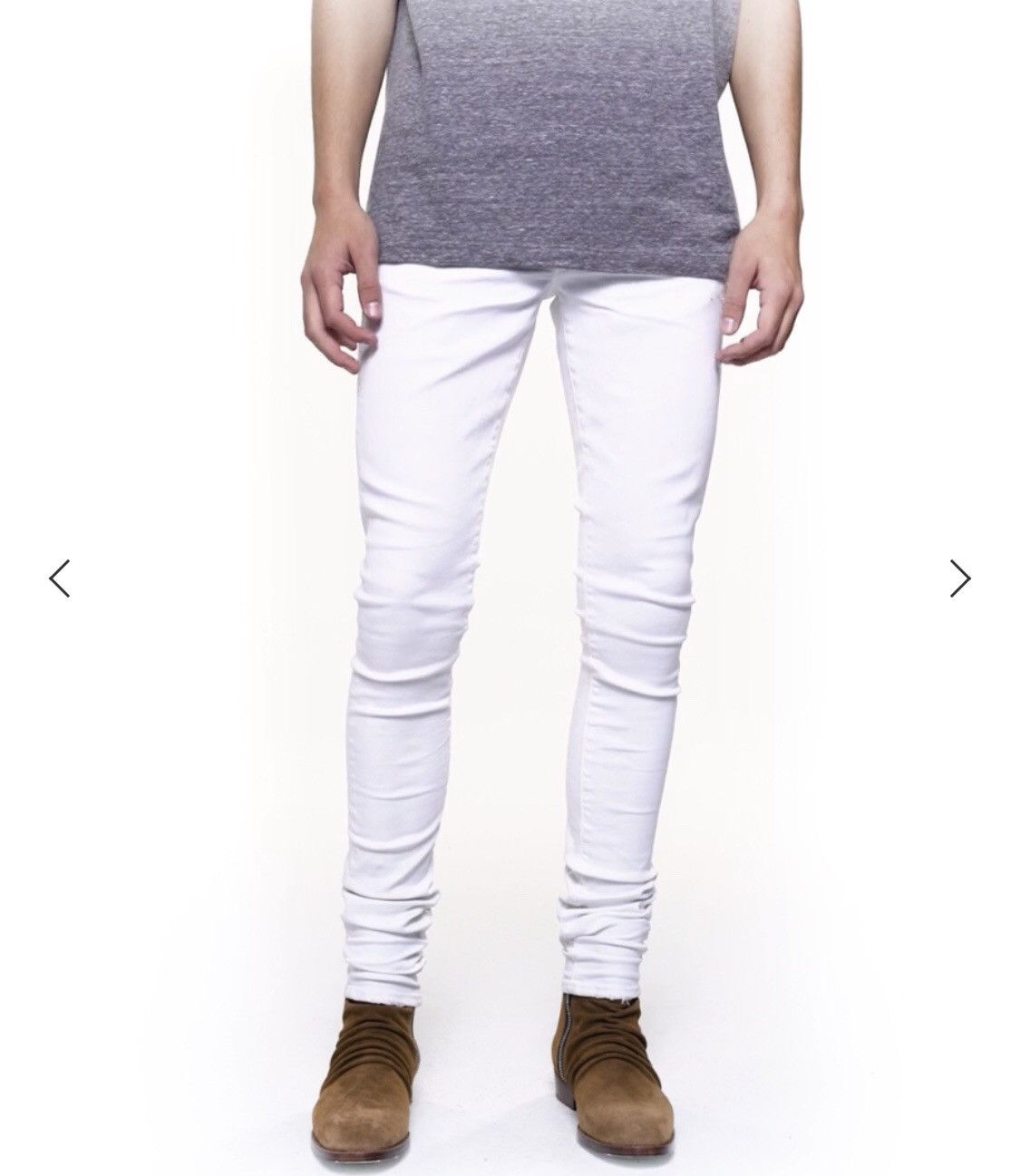 Amiri WHITE STACK JEANS | Grailed