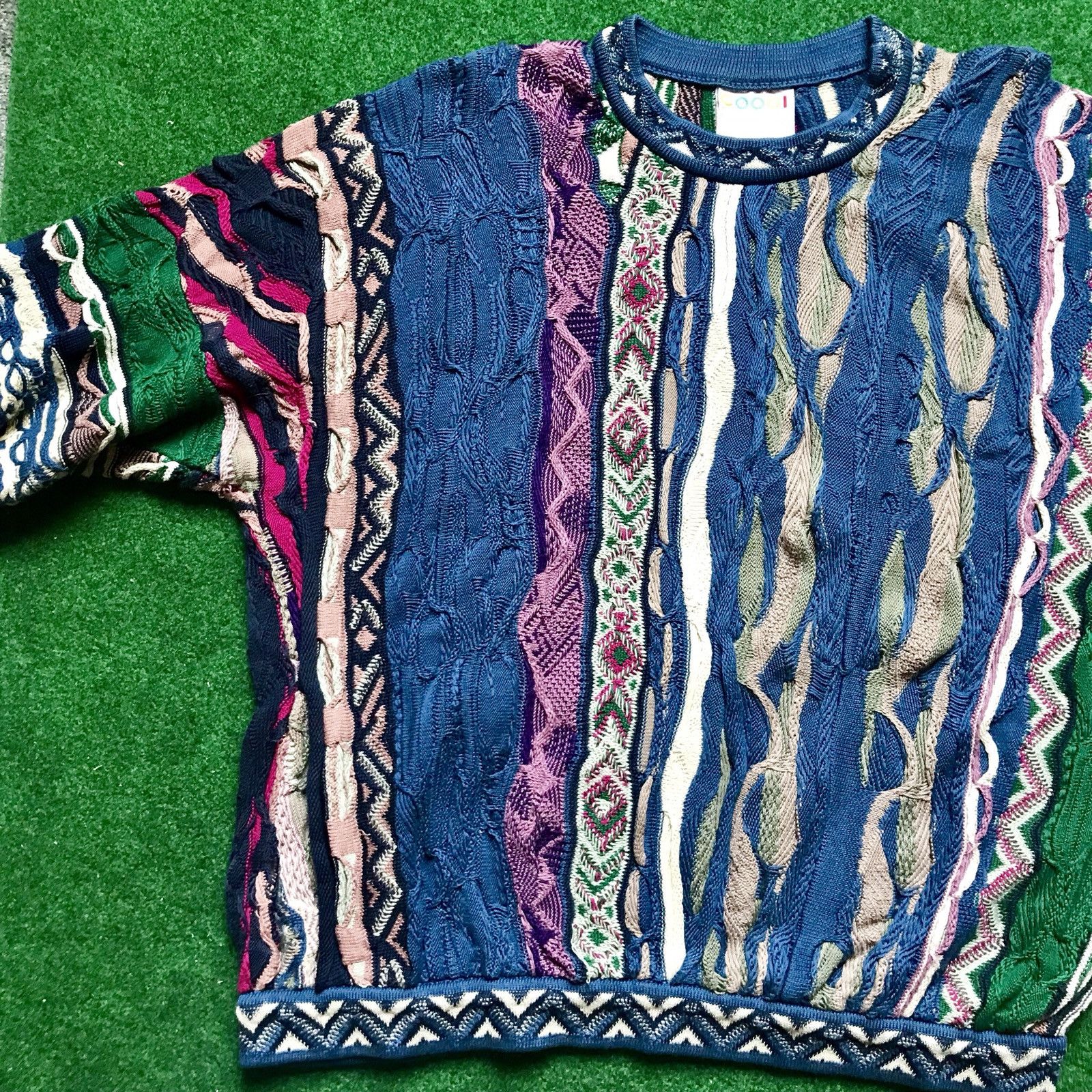 Coogi Vintage Coogi Sweater Knit Multi Color Crazy Design Biggie | Grailed
