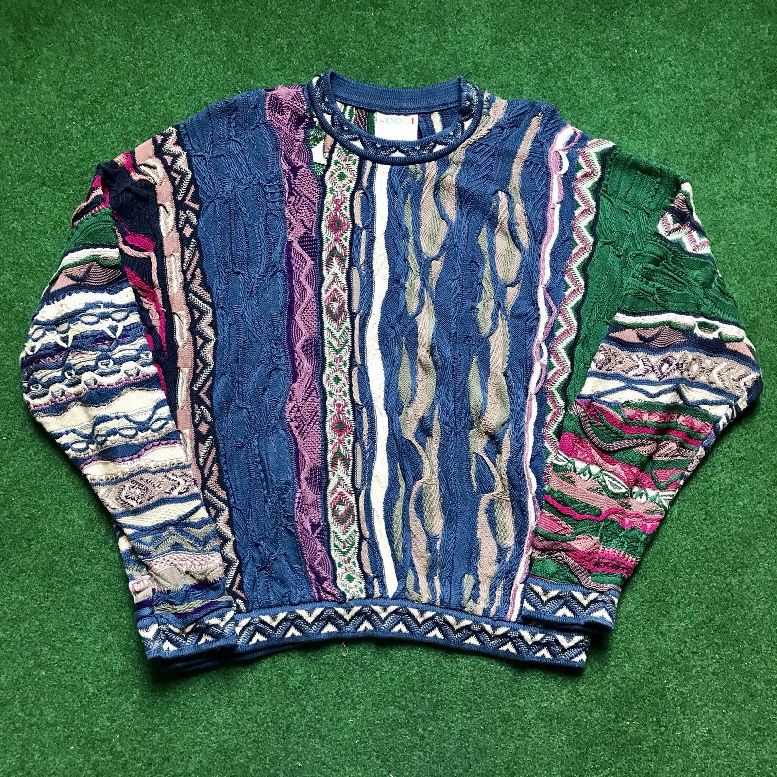 Coogi Vintage Coogi Sweater Knit Multi Color Crazy Design Biggie | Grailed