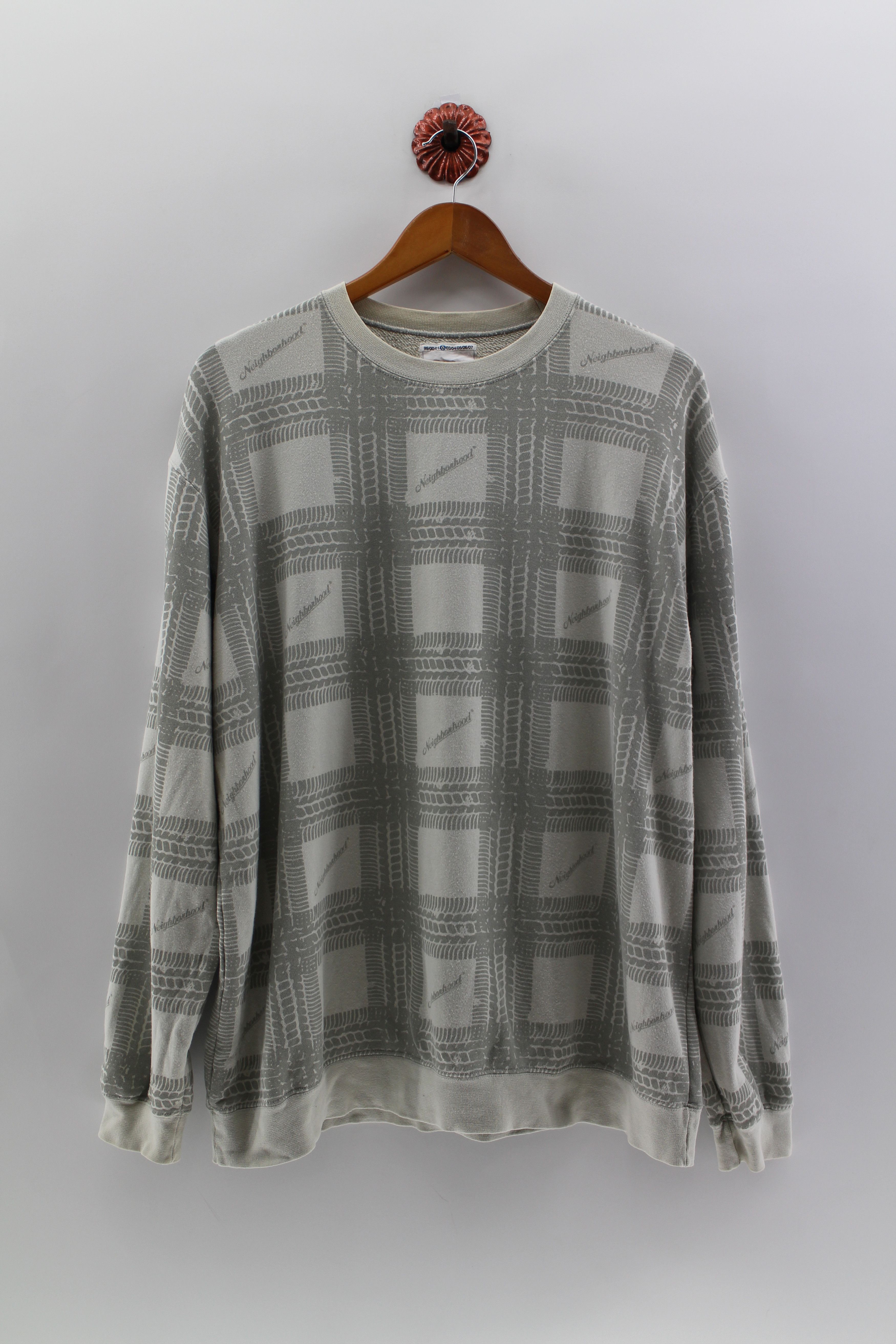 Neighborhood NEIGHBOURHOOD Overprint Design Sweatshirt Large Vintage ...