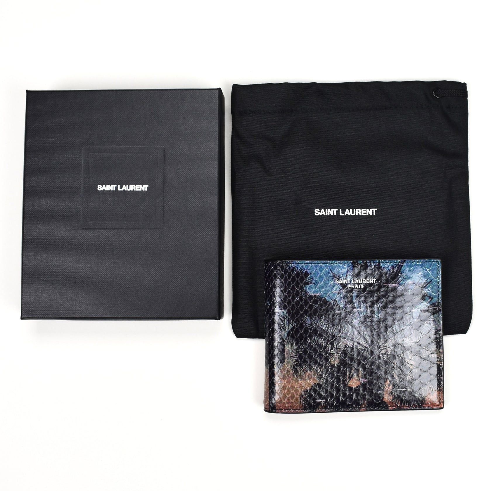 Saint Laurent Paris Saint Laurent Exotic Python Palm Tree Print Wallet ...