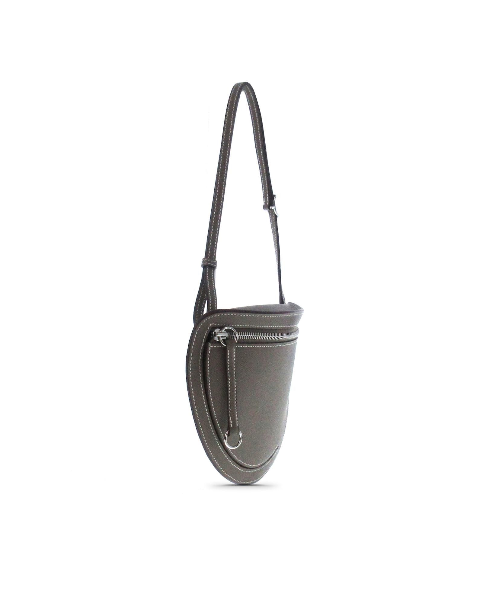 Hermes Petite Epsom Leather Shoulder Bag with Zip Closure | Grailed