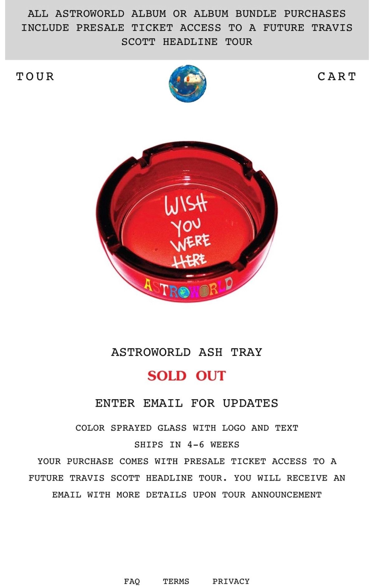 Travis Scott Astrworld Ash Tray Travis Scott | Grailed