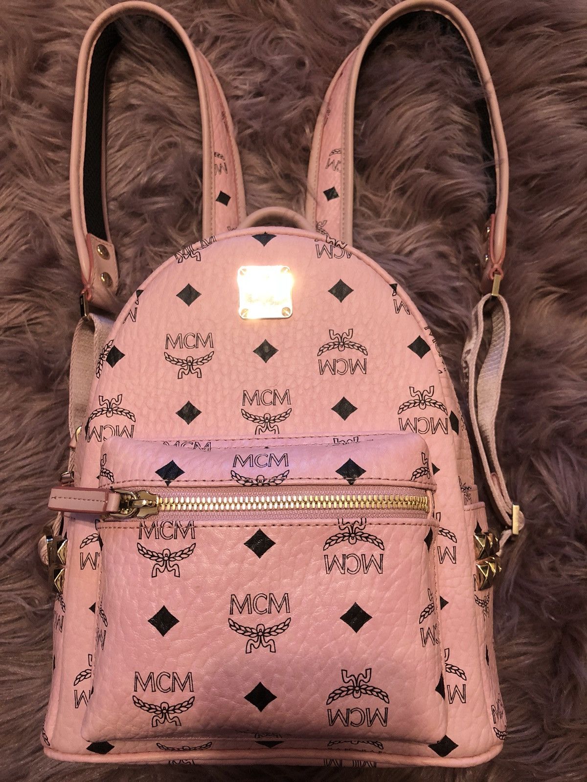 MCM Stark Side Stud Backpack in Visetos | Grailed