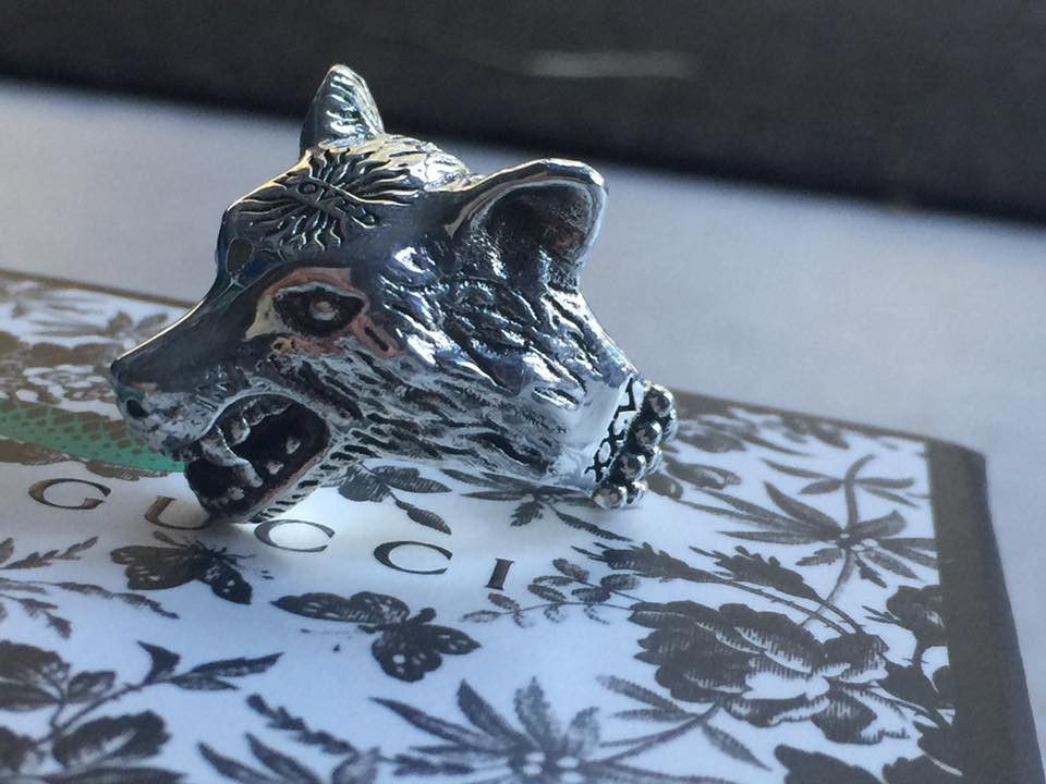 Gucci Gucci Anger Forest Wolf-Head Ring | Grailed