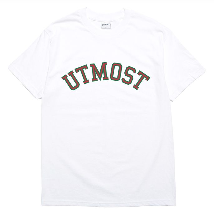 Utmost Co Utmost Co Stripe Arc Logo T Shirt | Grailed