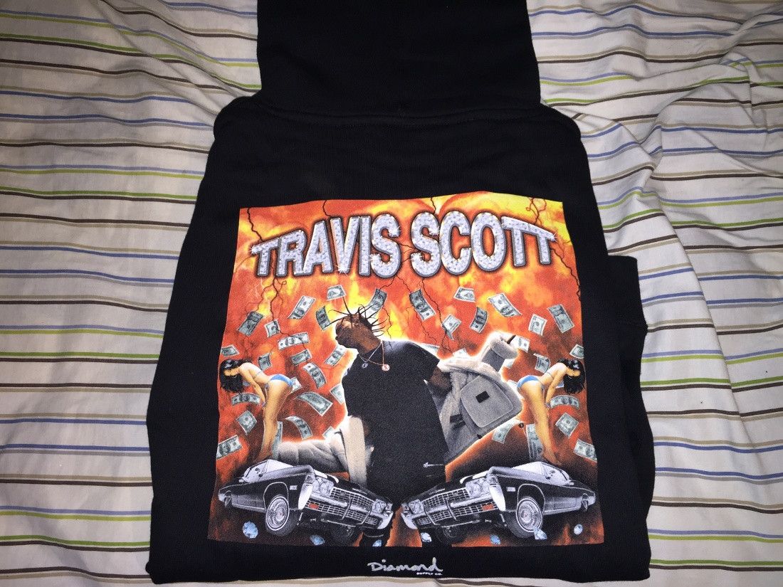 Diamond Supply Co × Travis Scott Explosion Pullover Hoodie | Grailed