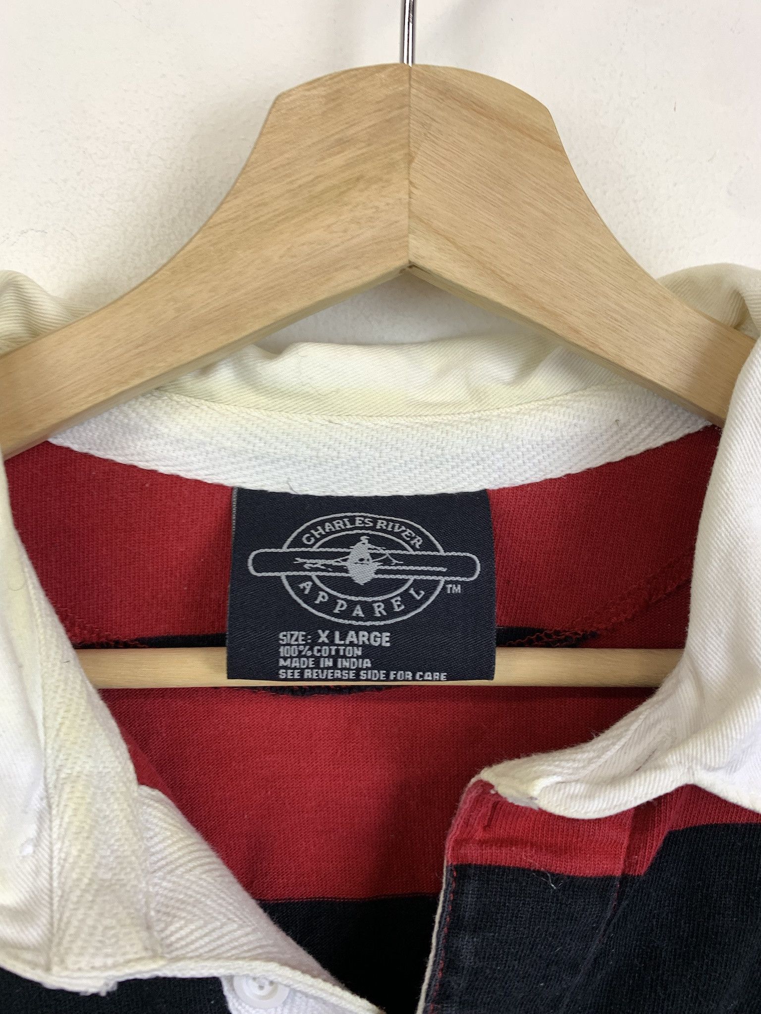 Polo Ralph Lauren Vintage 1990s Striped Rugby Shirt 90s Red Black ...
