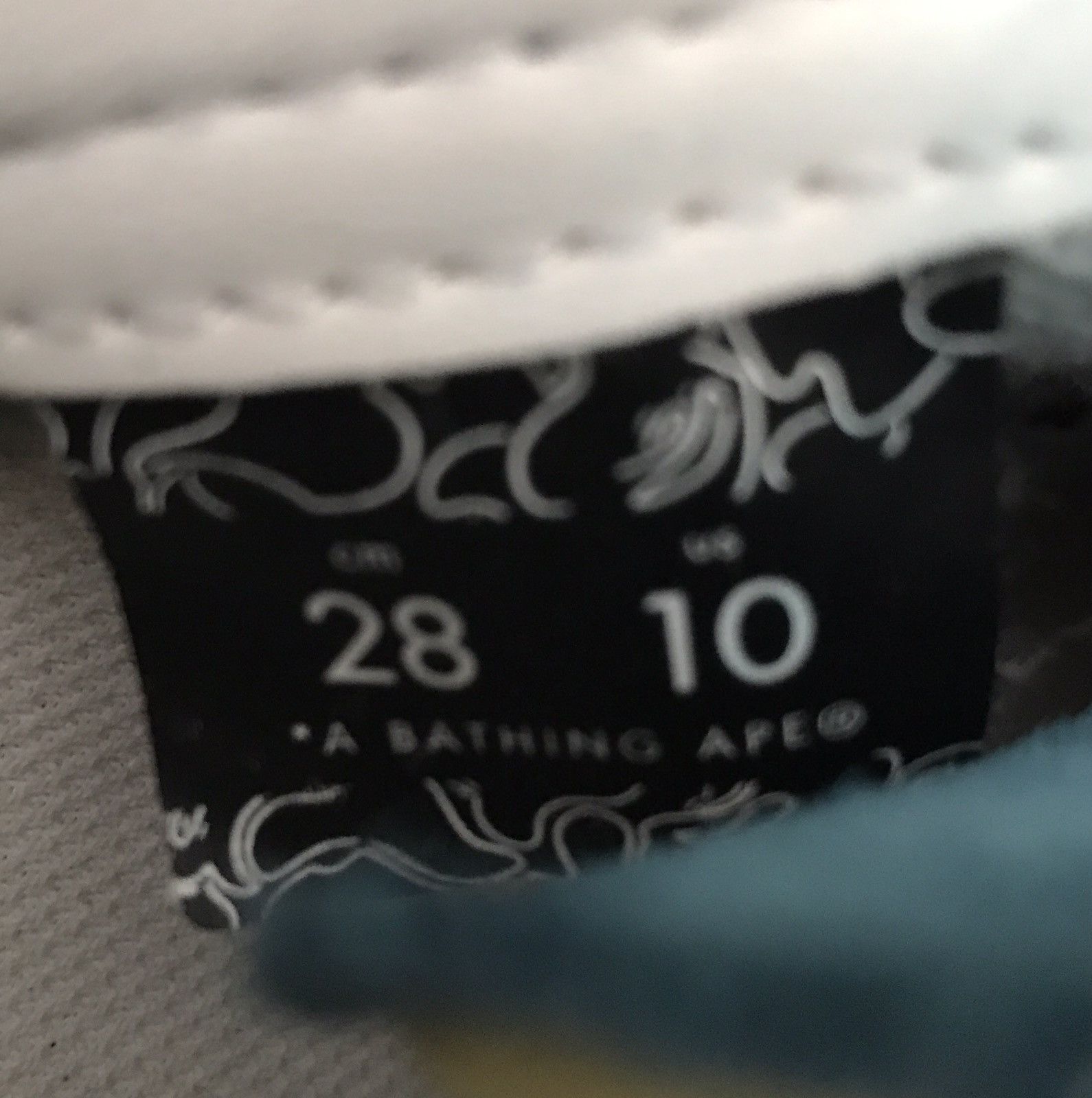 Bape RARE A Bathing Ape Navy Blue Teal Off White Crepe Bapesta | Grailed