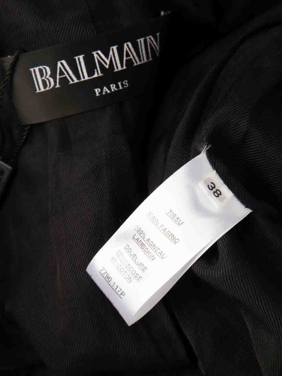 Balmain Yellow Leather Biker Jacket | Grailed