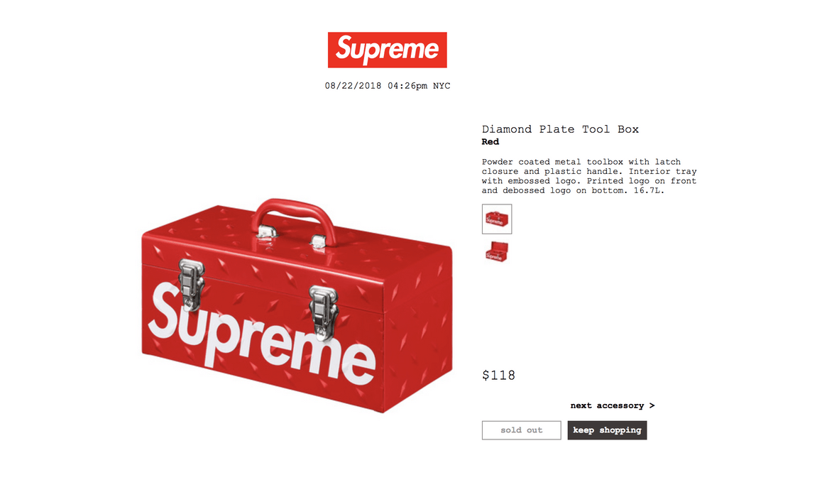 Supreme Supreme Diamond Plate Tool Box | Grailed