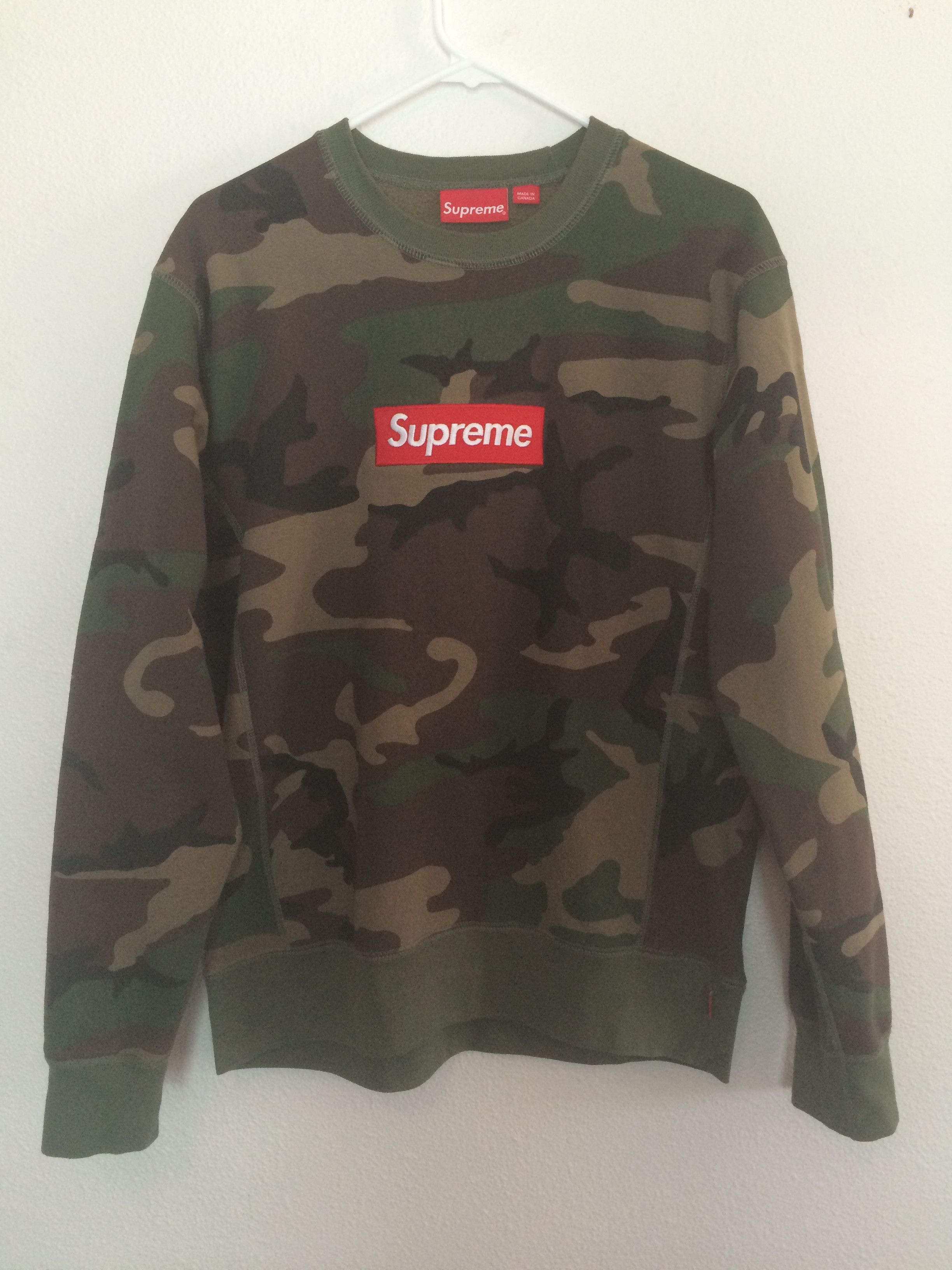 Supreme Camo box logo crewneck | Grailed