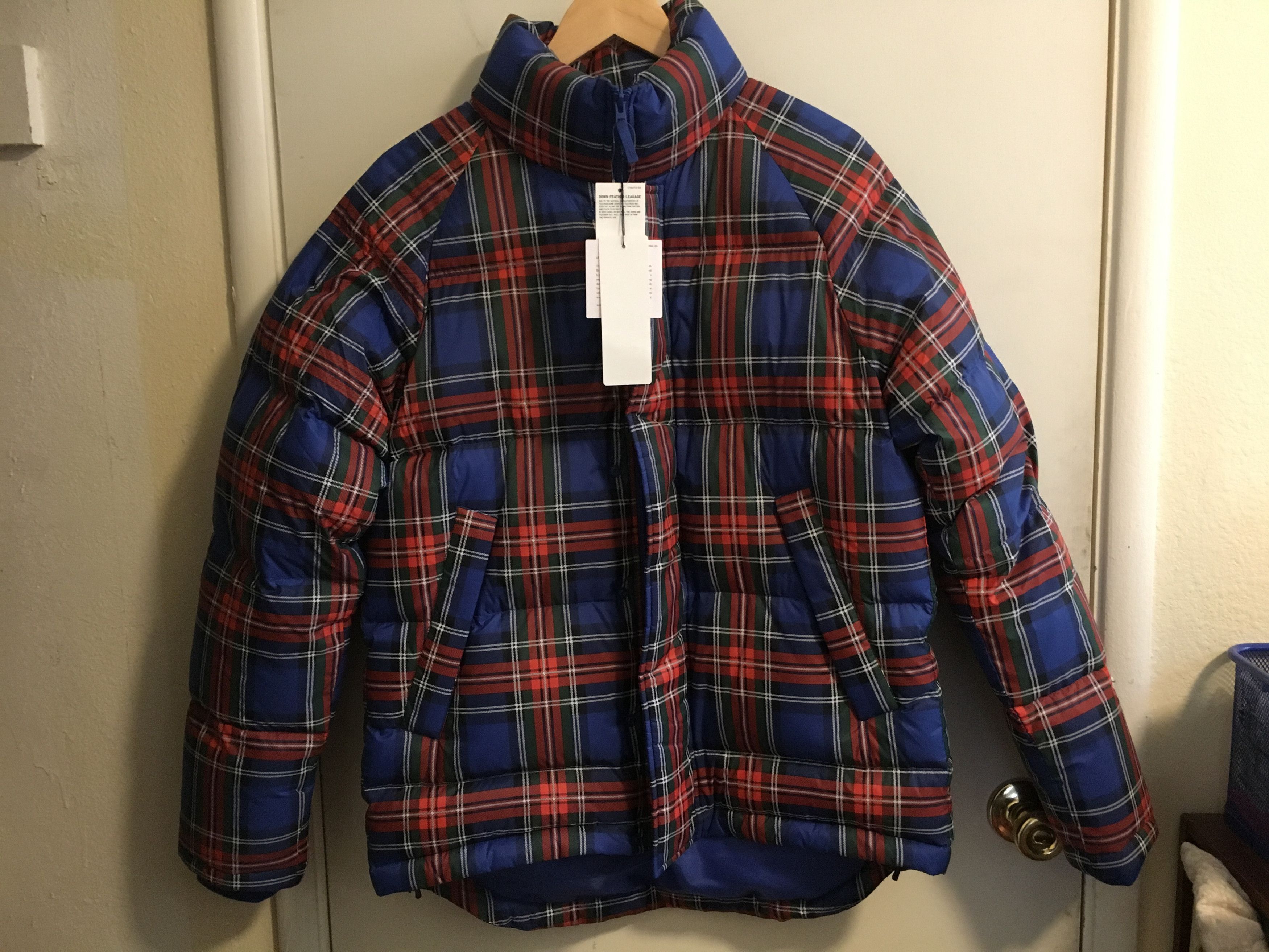 JW Anderson × Uniqlo JWA Plaid Light Down Puffer Jacket | Grailed