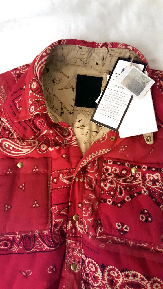 Visvim Visvim Kerchief Down Jacket Red Bandana | Grailed