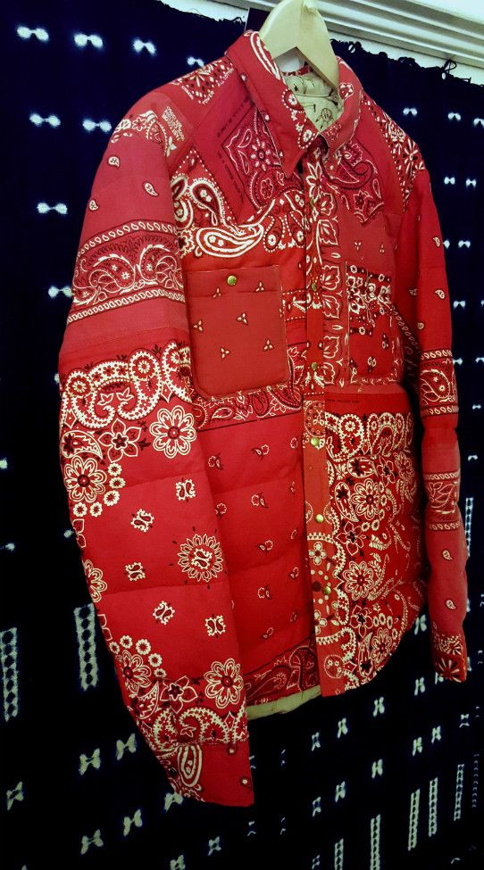 Visvim Visvim Kerchief Down Jacket Red Bandana | Grailed