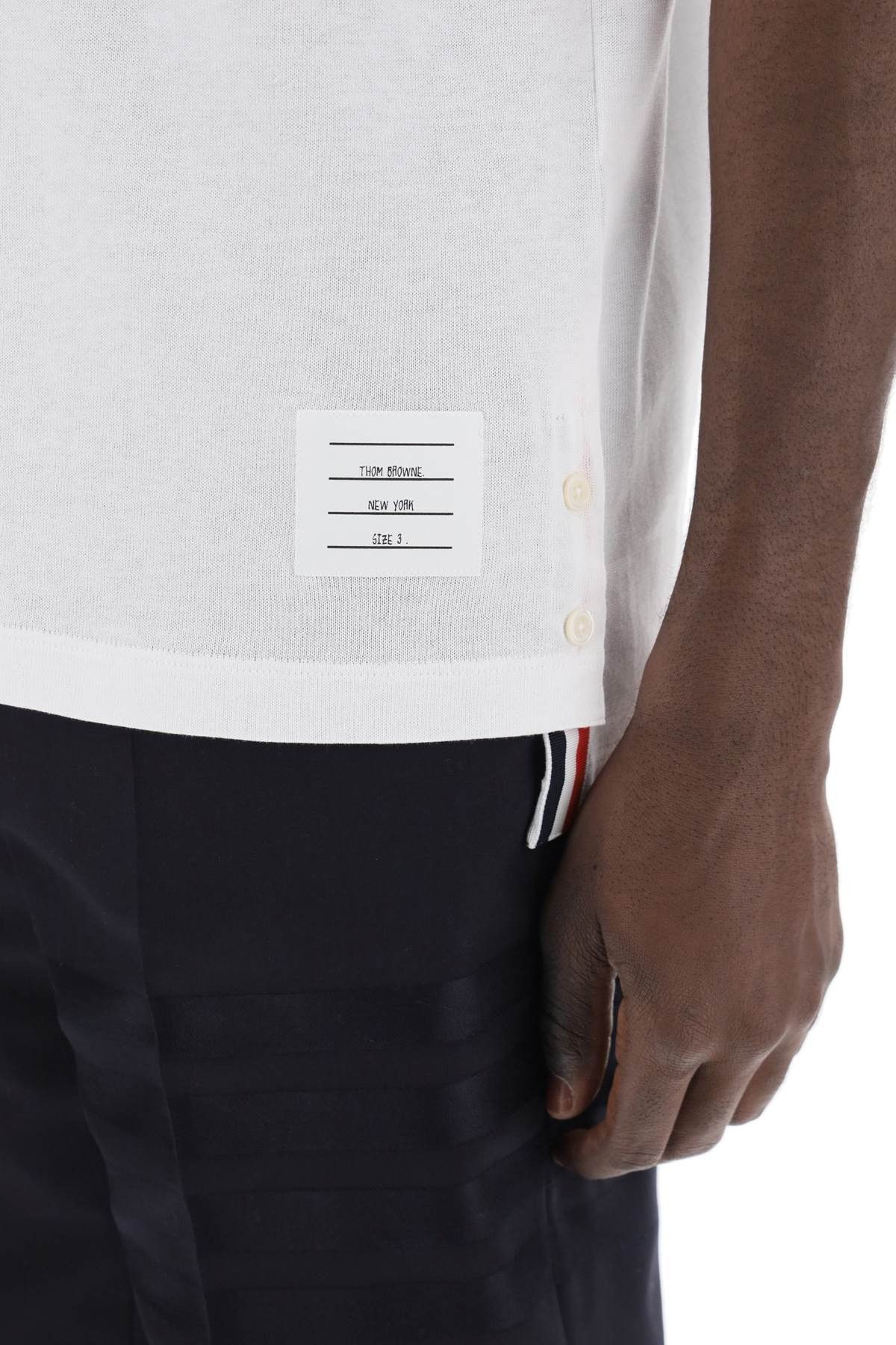 Thom Browne Tricolor Intarsia Polo Shirt | Grailed