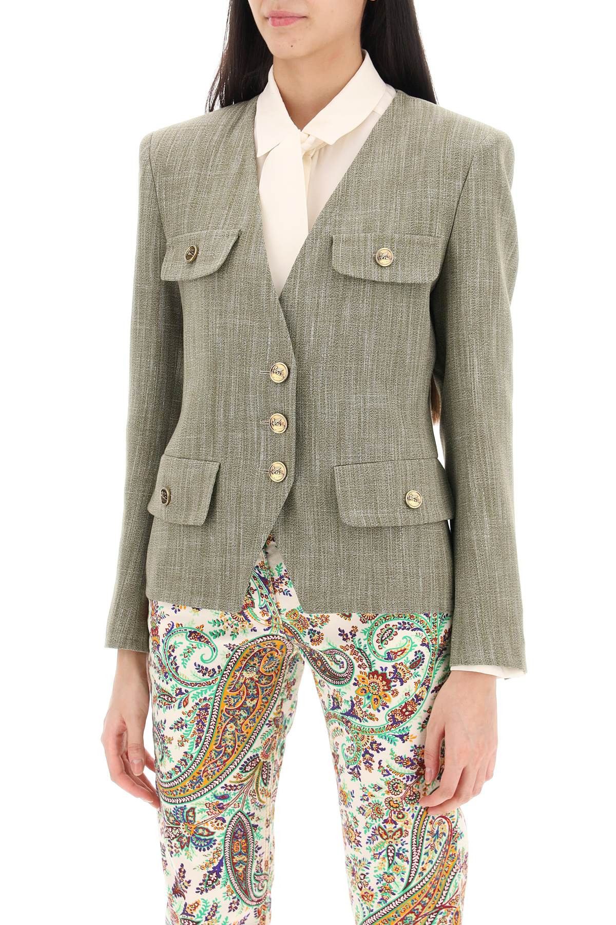 Etro Fitted Jacket With Padded Shoulders | Grailed