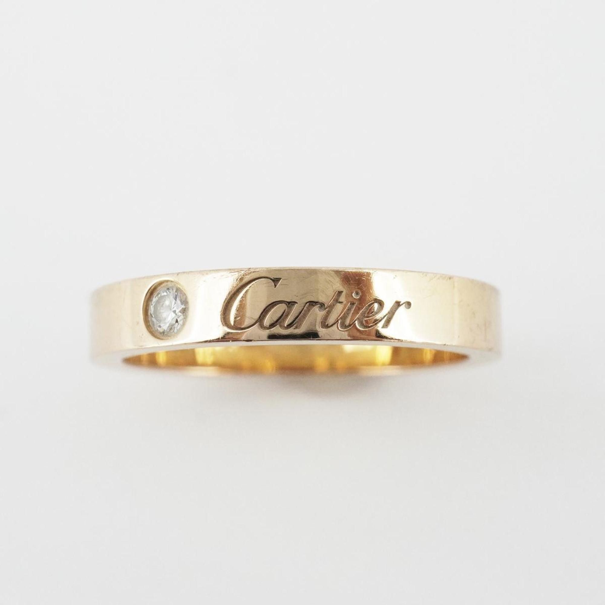 Cartier Cartier Ring Engraved 1PD Diamond K18PG Pink Gold Ladies | Grailed