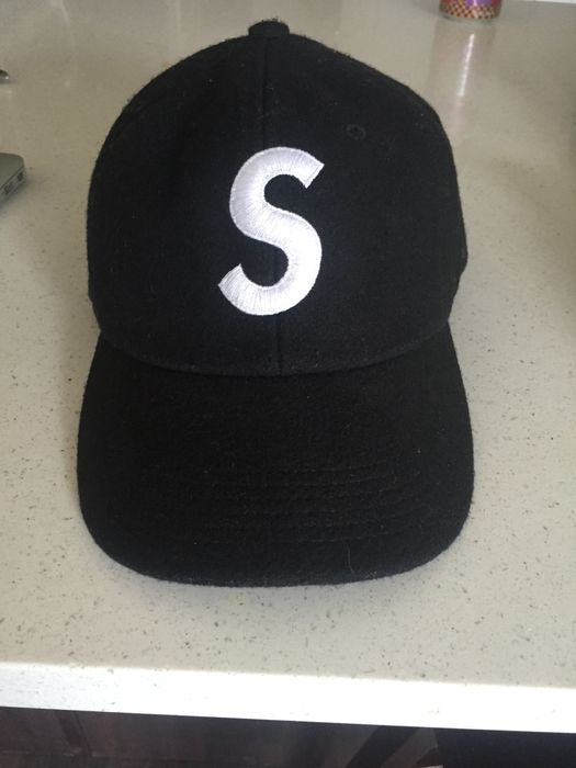 Supreme Black Wool S Logo Cap | Grailed