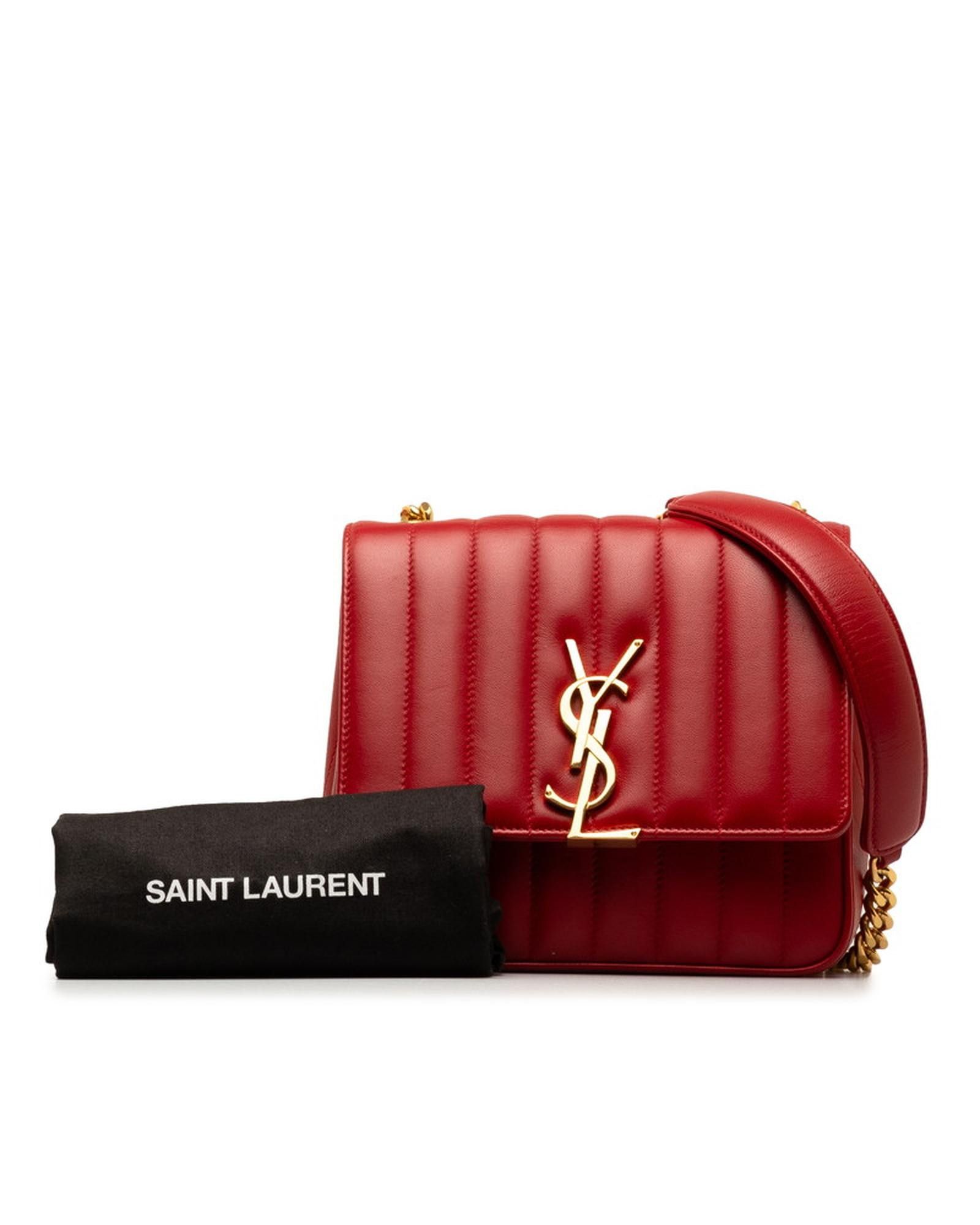 Yves Saint Laurent Red Leather Crossbody Bag by a Luxury Designer | Grailed