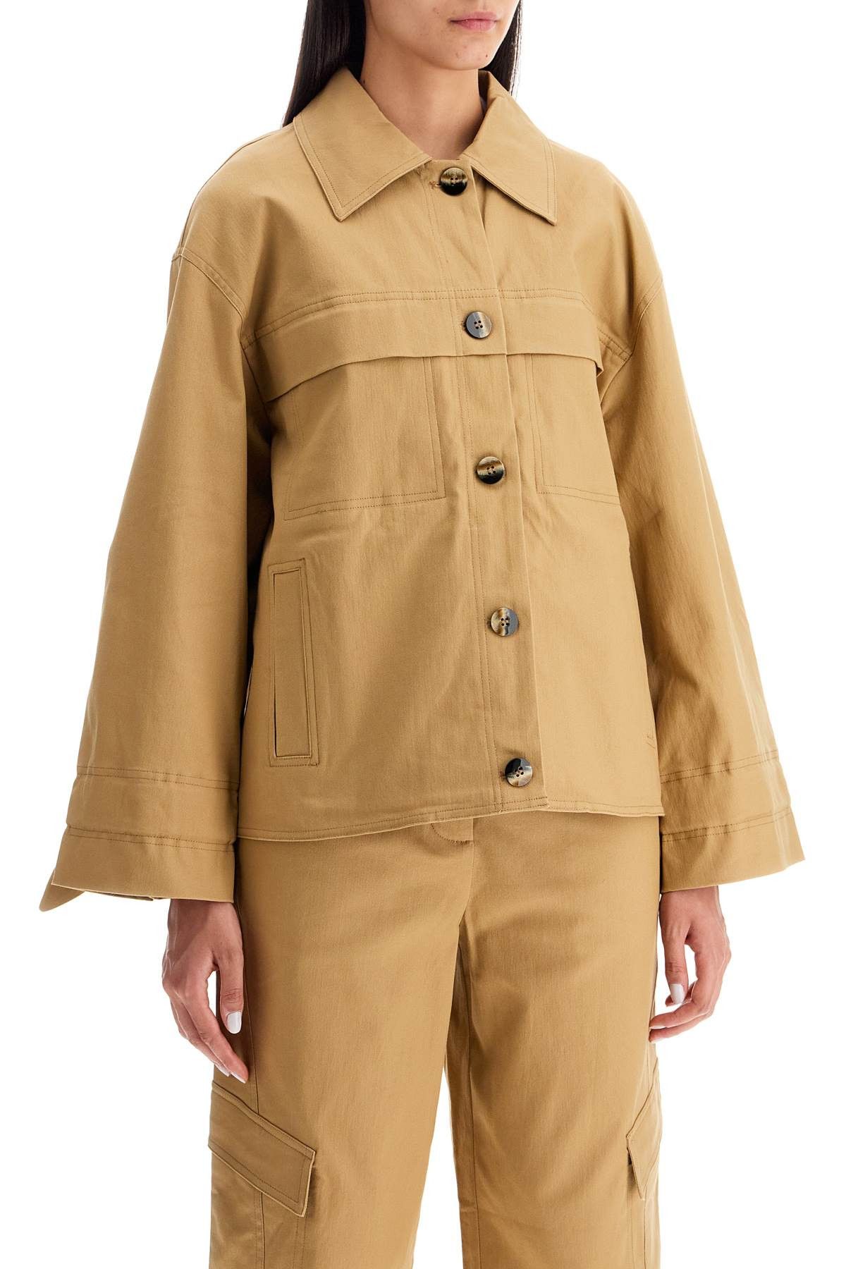 Ganni Checked Canvas Jacket With Textured Pattern | Grailed