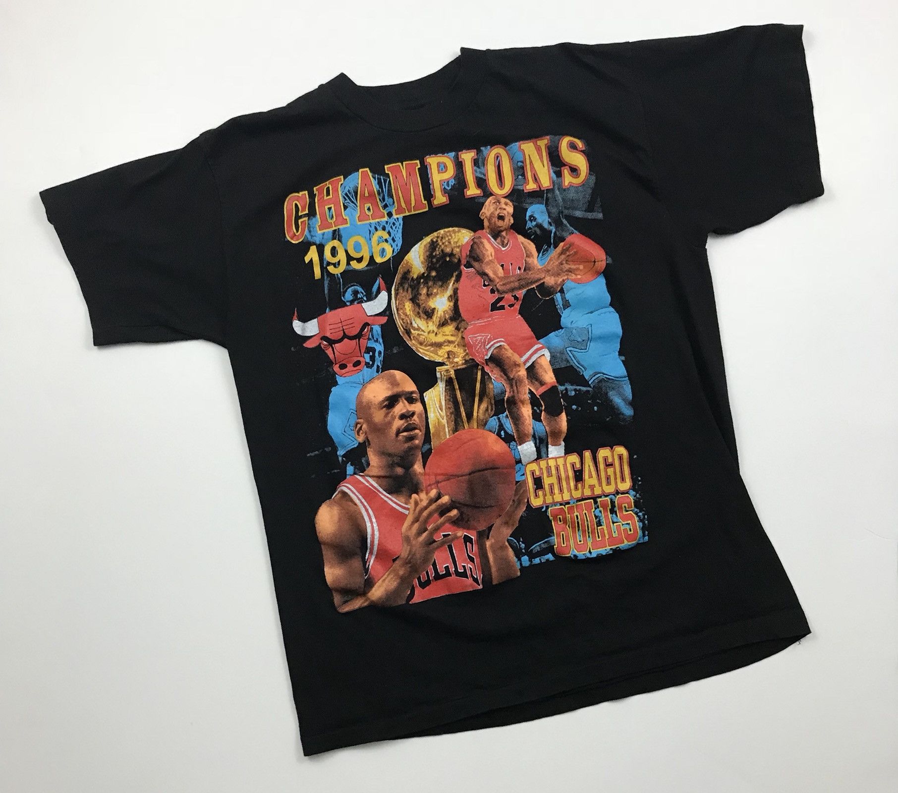 Vintage Vintage Chicago Bulls Rap Tee Michael Jordan Championship 1996 ...